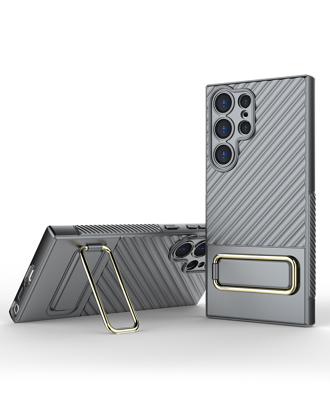 Buy Samsung Galaxy S23 Ultra 5G Grey Back Cover With Gold Metal ...