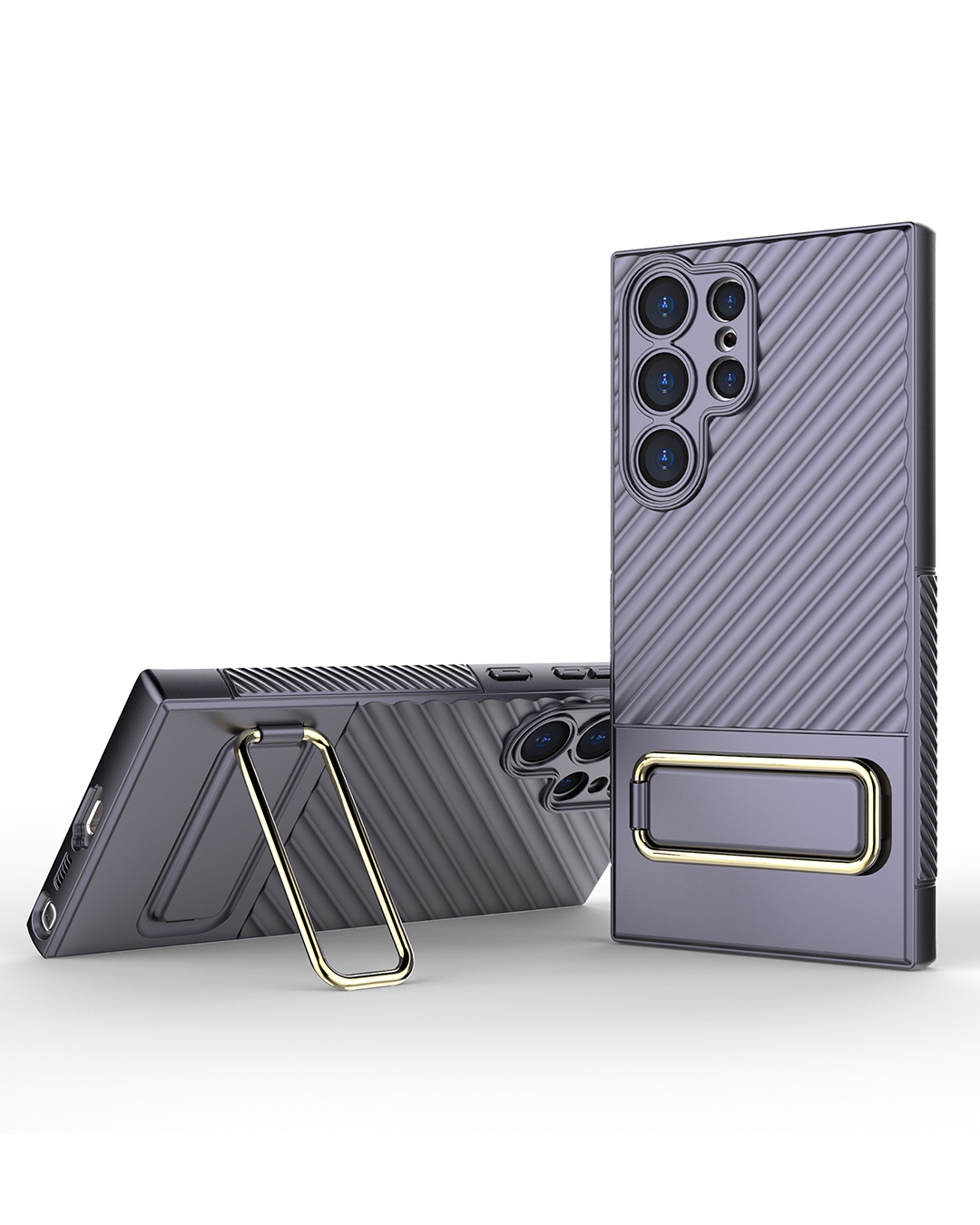 Buy Samsung Galaxy S23 Ultra 5G Purple Back Cover With Gold Metal ...