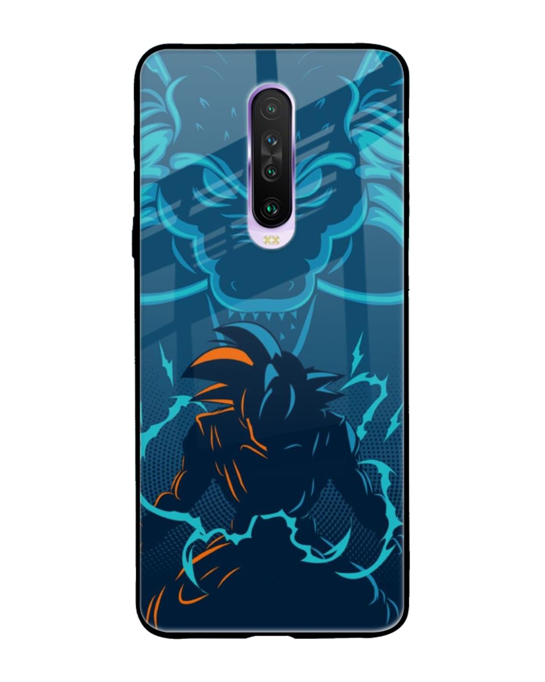 Buy Shenlong Goku Premium Glass Case for Xiaomi Poco X2 (Shock Proof ...