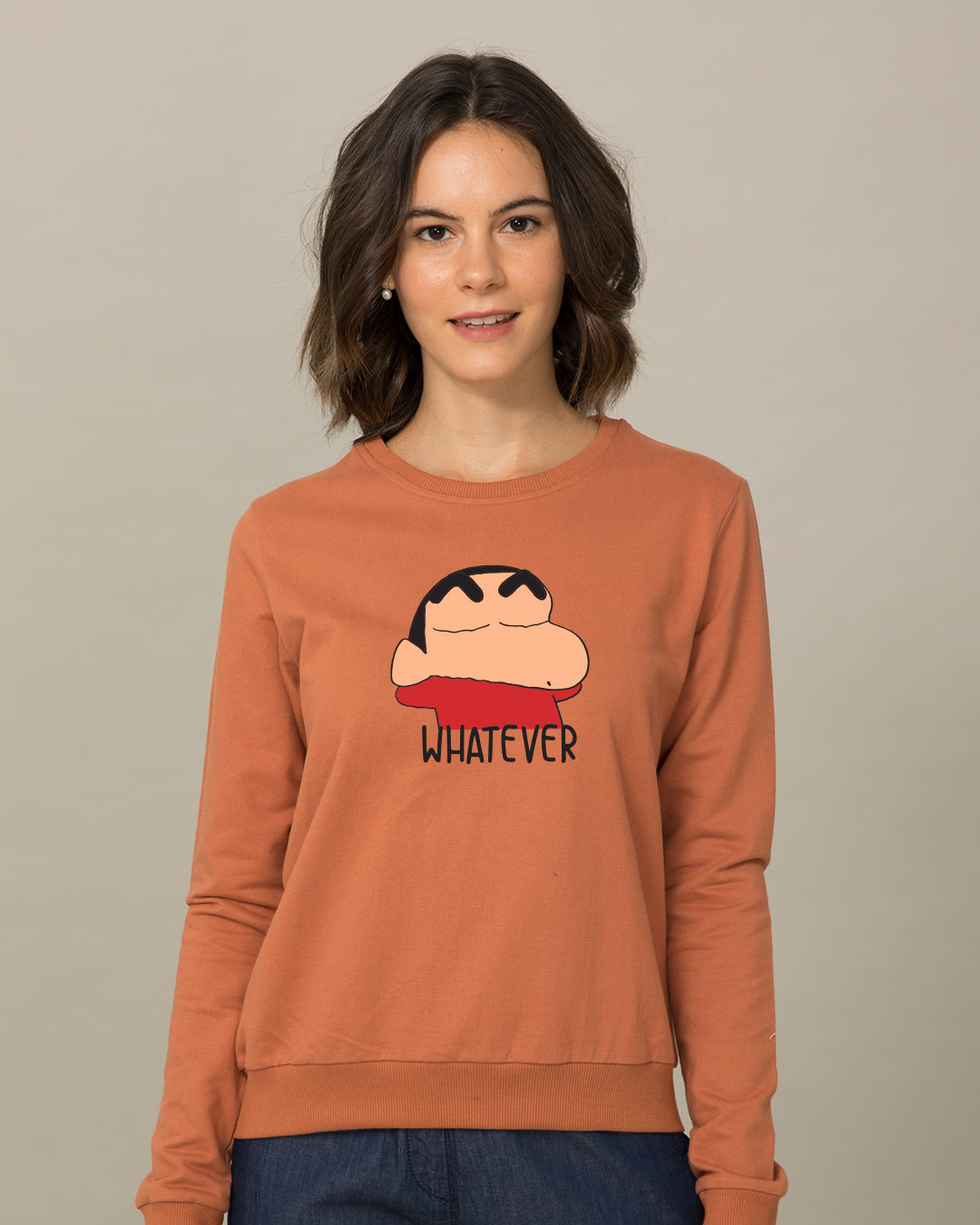 Buy Shinchan Whatever Sweatshirt (SCL) Online at Bewakoof