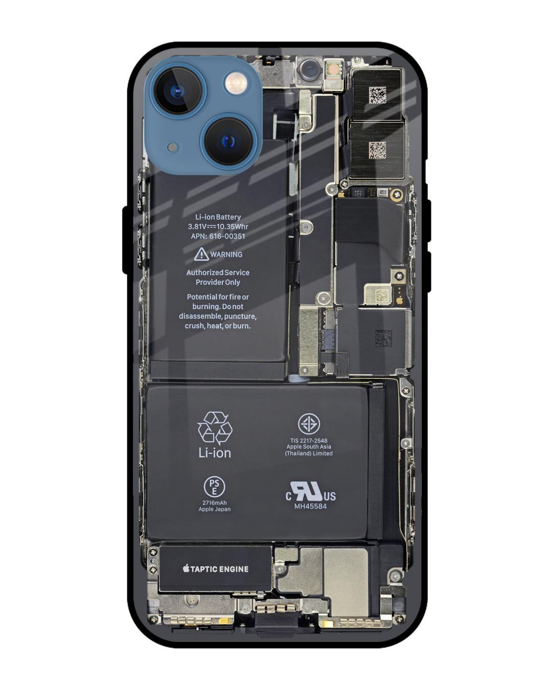 Buy Skeleton Inside Premium Glass Case for Apple iPhone 13 (Shock Proof ...