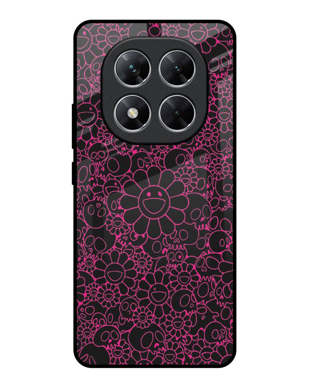 Buy Skull Flowers Premium Glass Cover for Poco X7 5G Online in India at ...