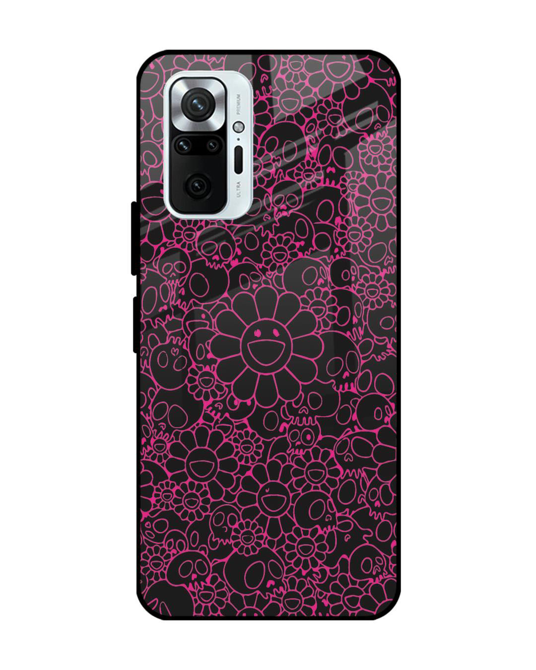 Buy Skull Flowers Premium Glass Cover for Redmi Note 10 Pro Max Online ...