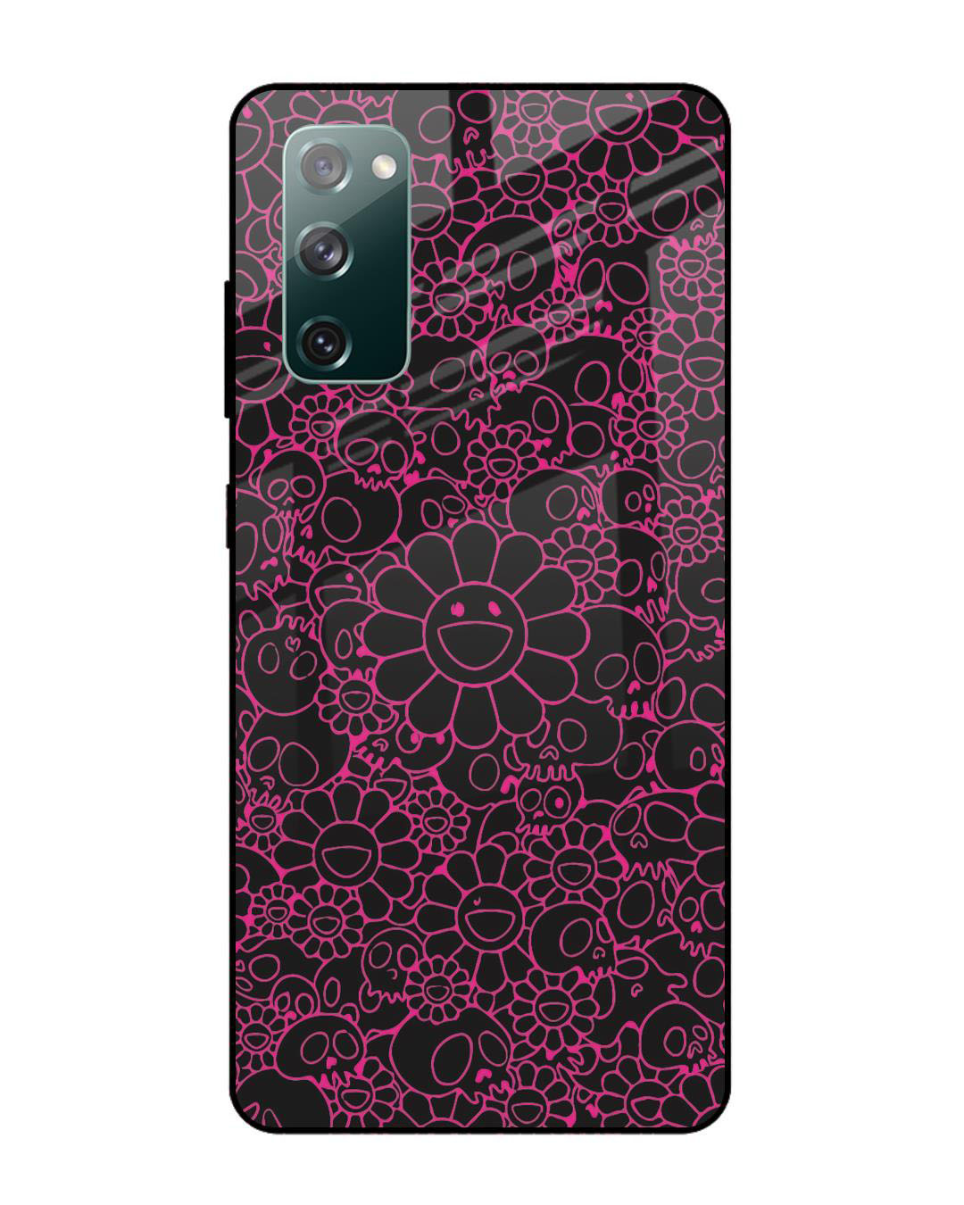 Buy Skull Flowers Premium Glass Cover for Samsung Galaxy S20 FE Online in India at Bewakoof