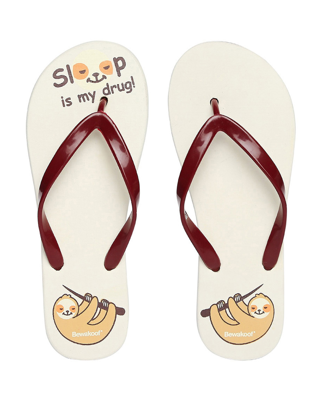 Buy Sleeping Sloth Women's Flip-Flops Online in India at Bewakoof