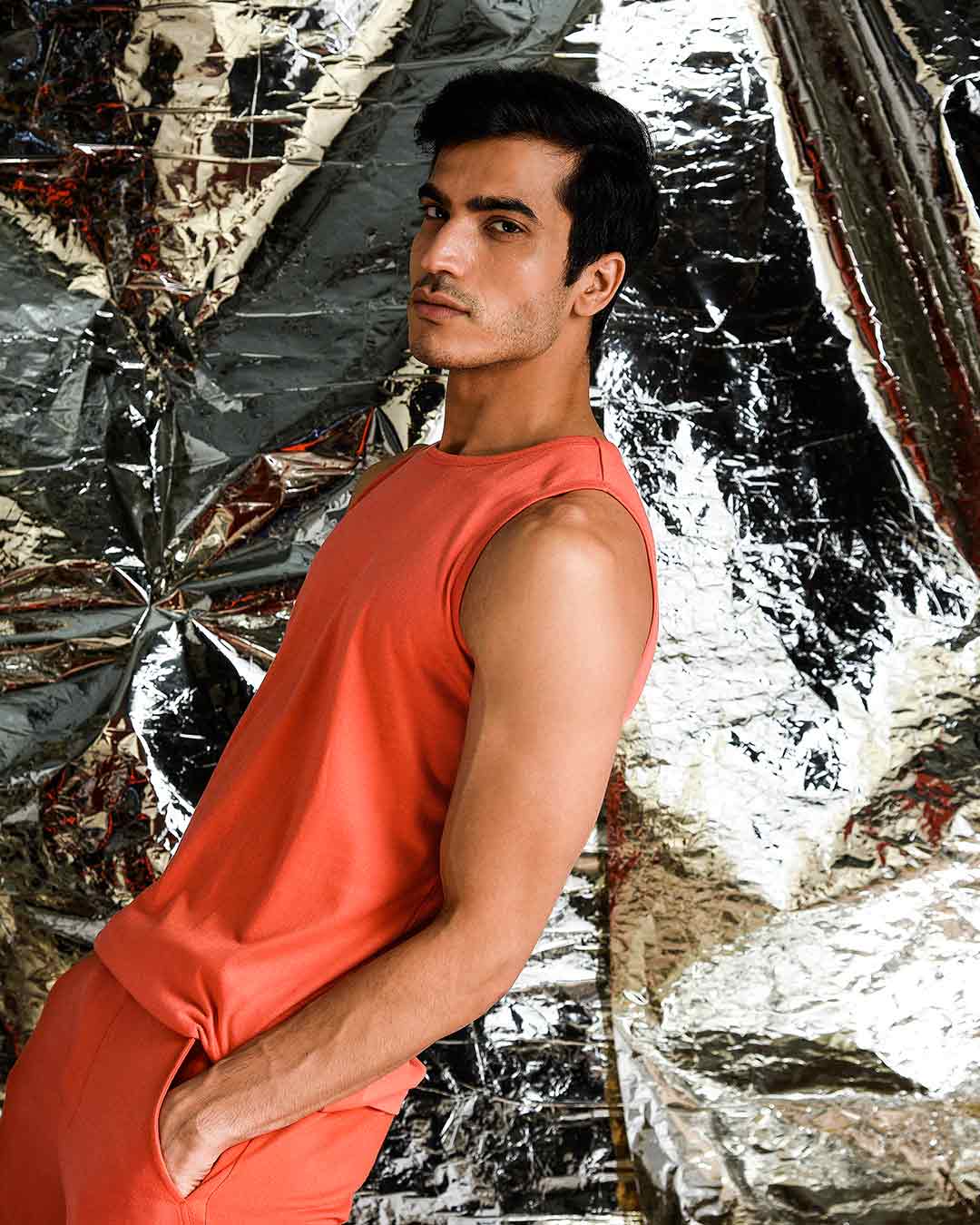 Buy Men's Smoke Red Vest Online at Bewakoof