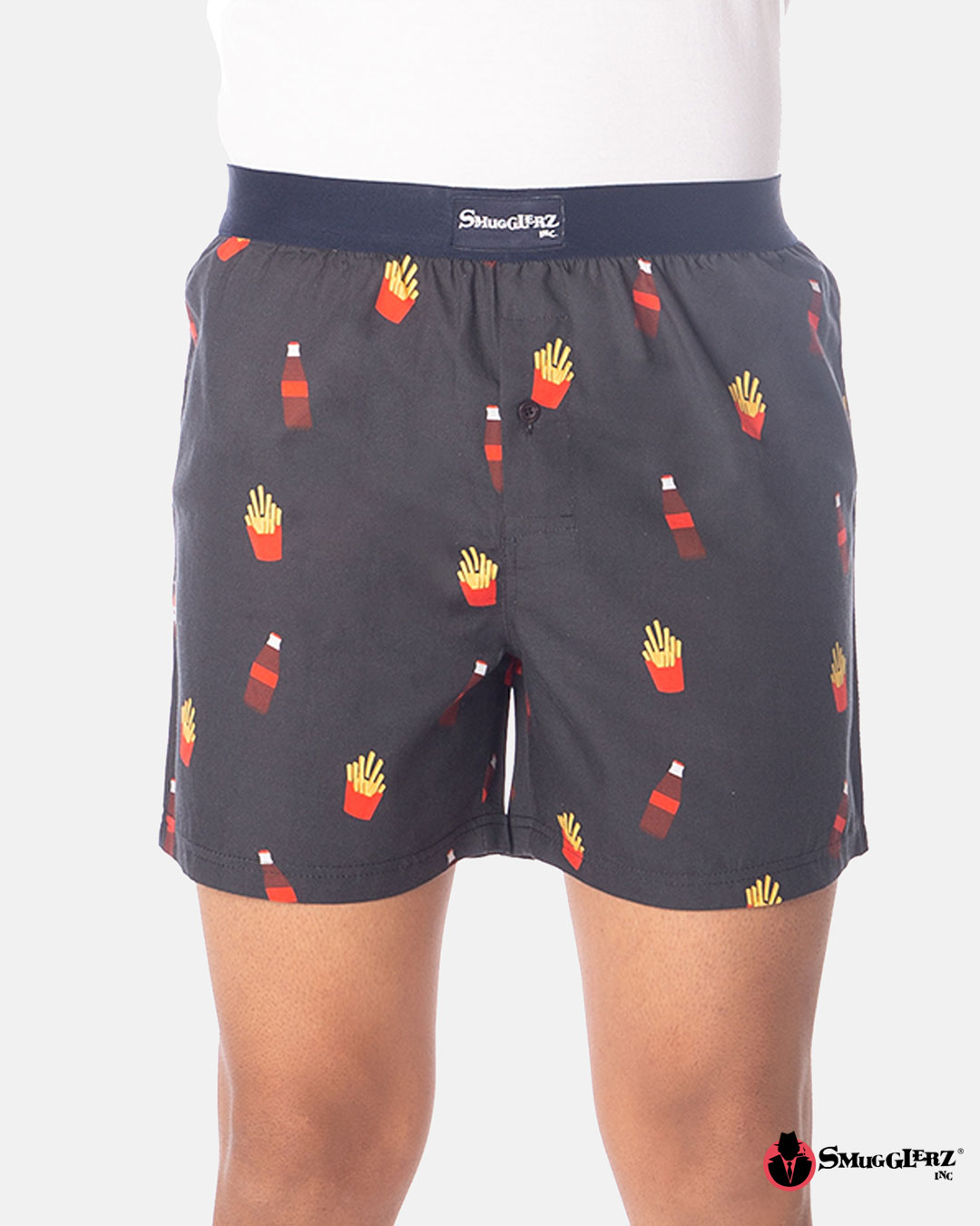 Buy Smugglerz Cola & Fries Boxer Black Online in India at Bewakoof