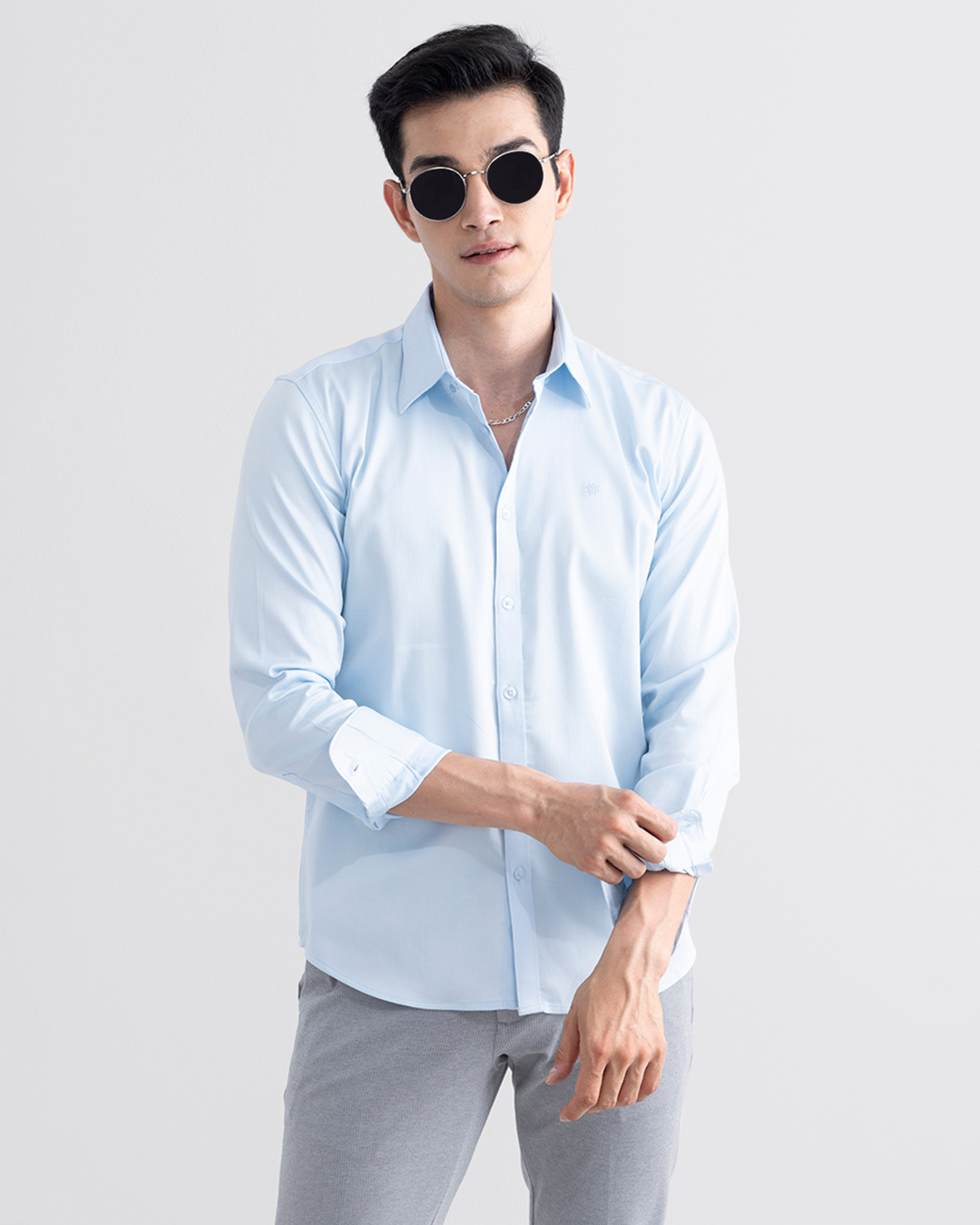 Buy Snitch Men's Blue On Loop Slim Fit Shirt Online at Bewakoof