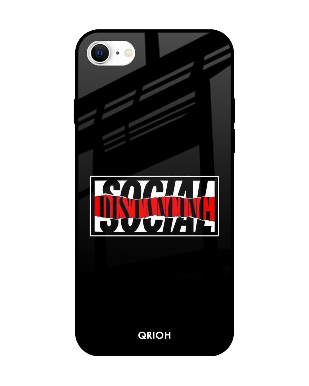 Buy Social Distance Premium Glass Case for Apple iPhone SE 2022 (Shock ...