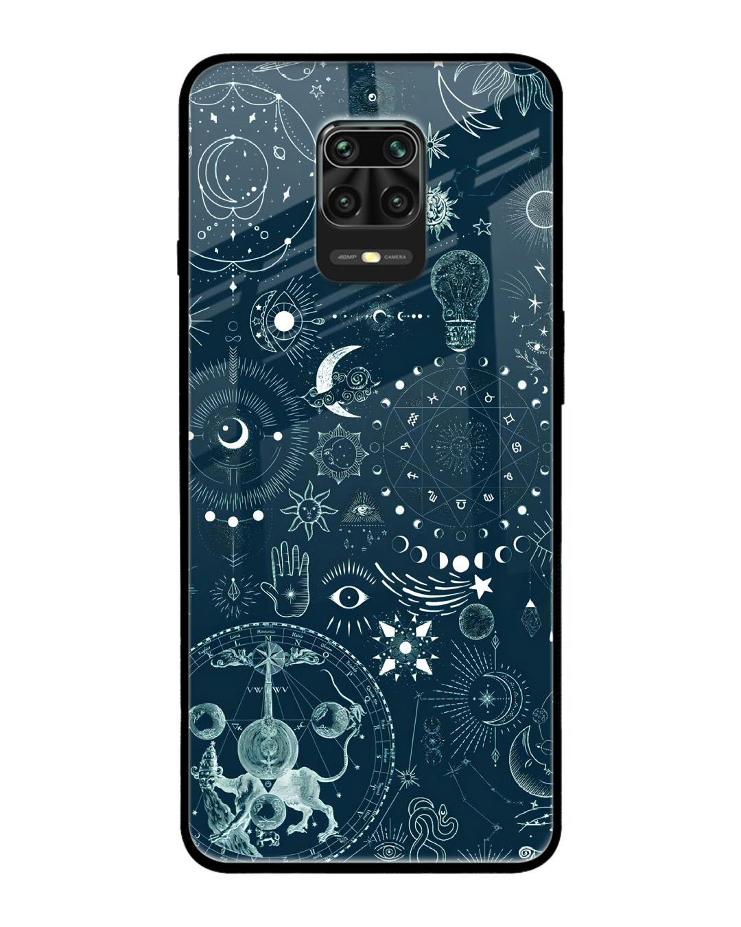 Buy Space Symbols Premium Glass Cover for Redmi Note 9 Pro Max Online ...