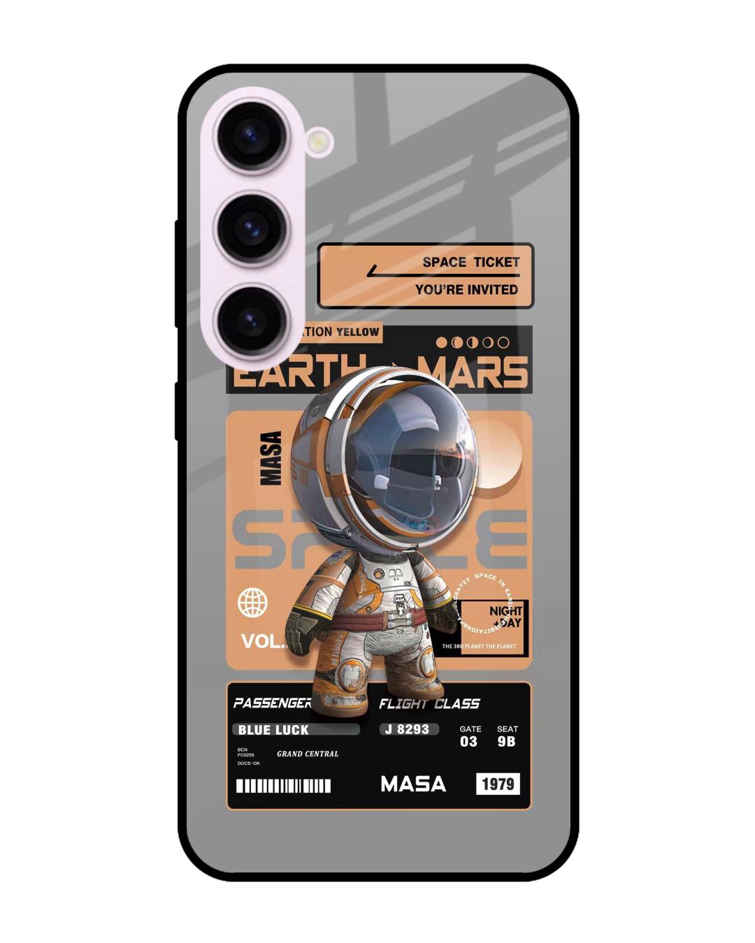 Buy Space Ticket Premium Glass Case for Samsung Galaxy S23 5G (Shock ...