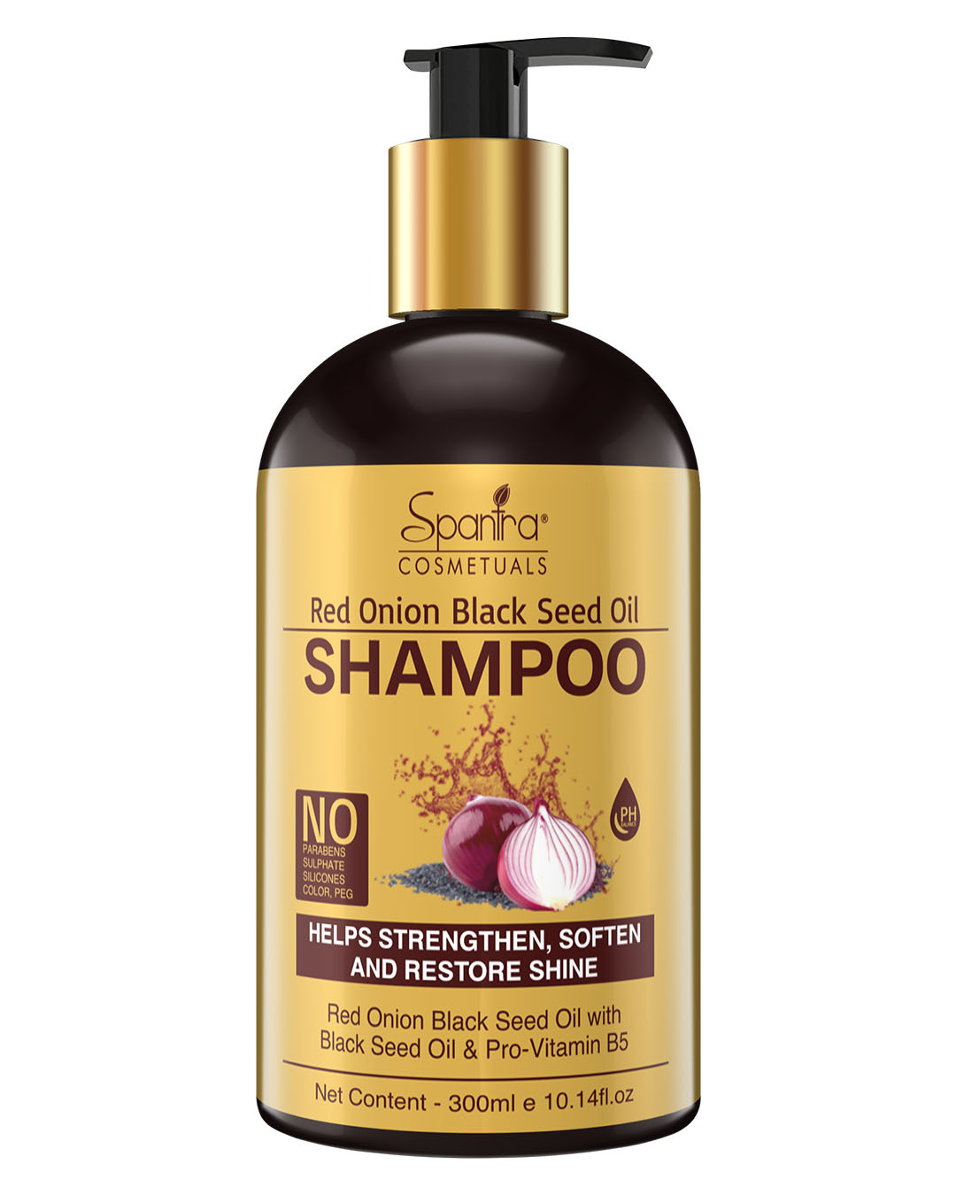 Buy Spantra Red Onion Black Seed Oil Shampoo 300ml Online in India at Bewakoof