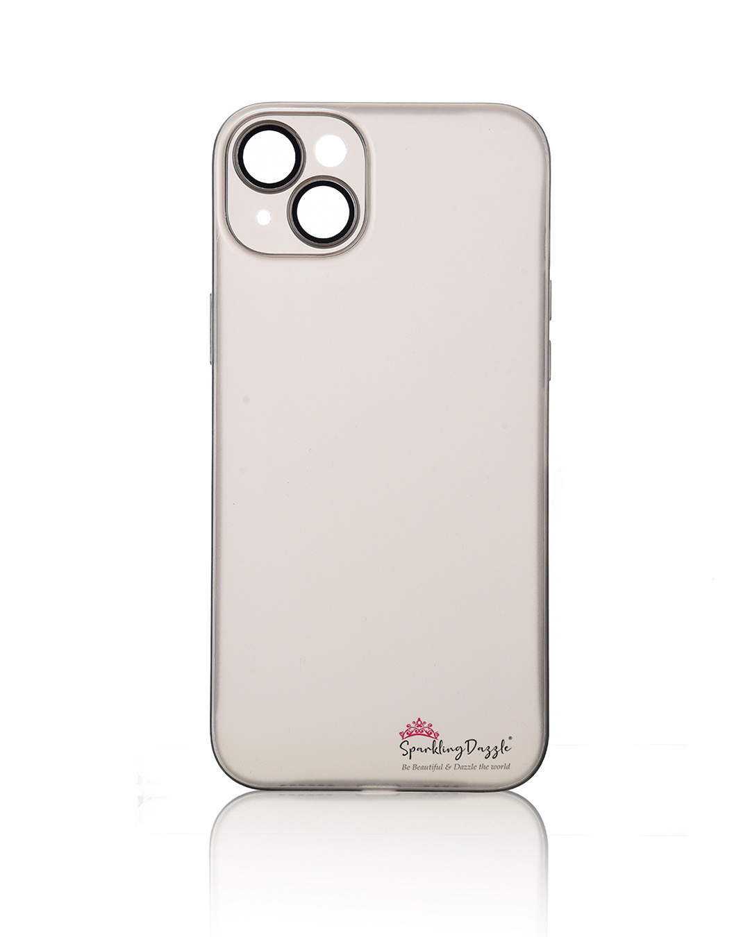 Buy Sparkling Dazzle Brown Transparent Paper Cover for Apple iPhone 14 ...