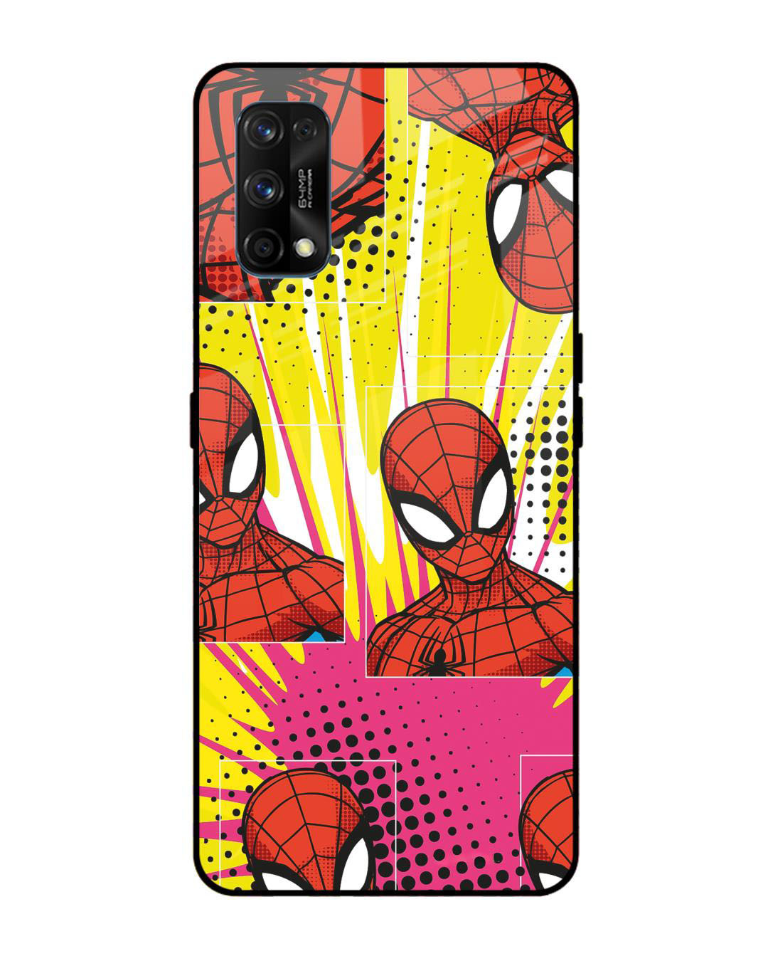 Buy Spider Man Angles Premium Glass Cover for Realme 7 Pro Online in ...