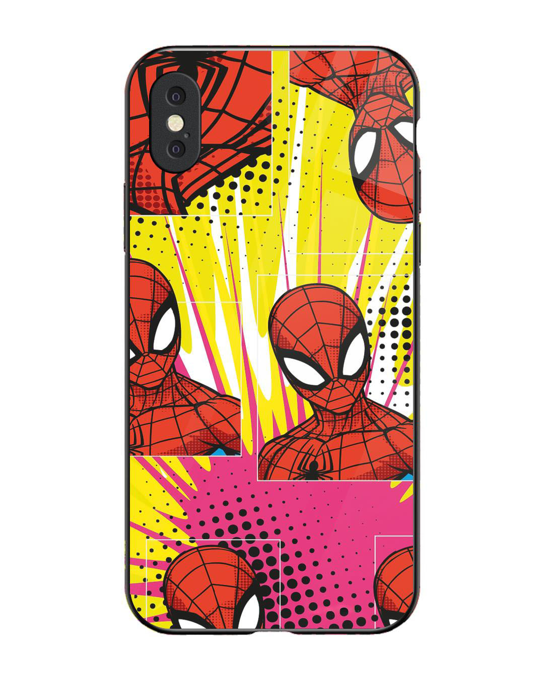 Buy Spidey Angles Premium Glass Cover for Apple iPhone XS Online in ...