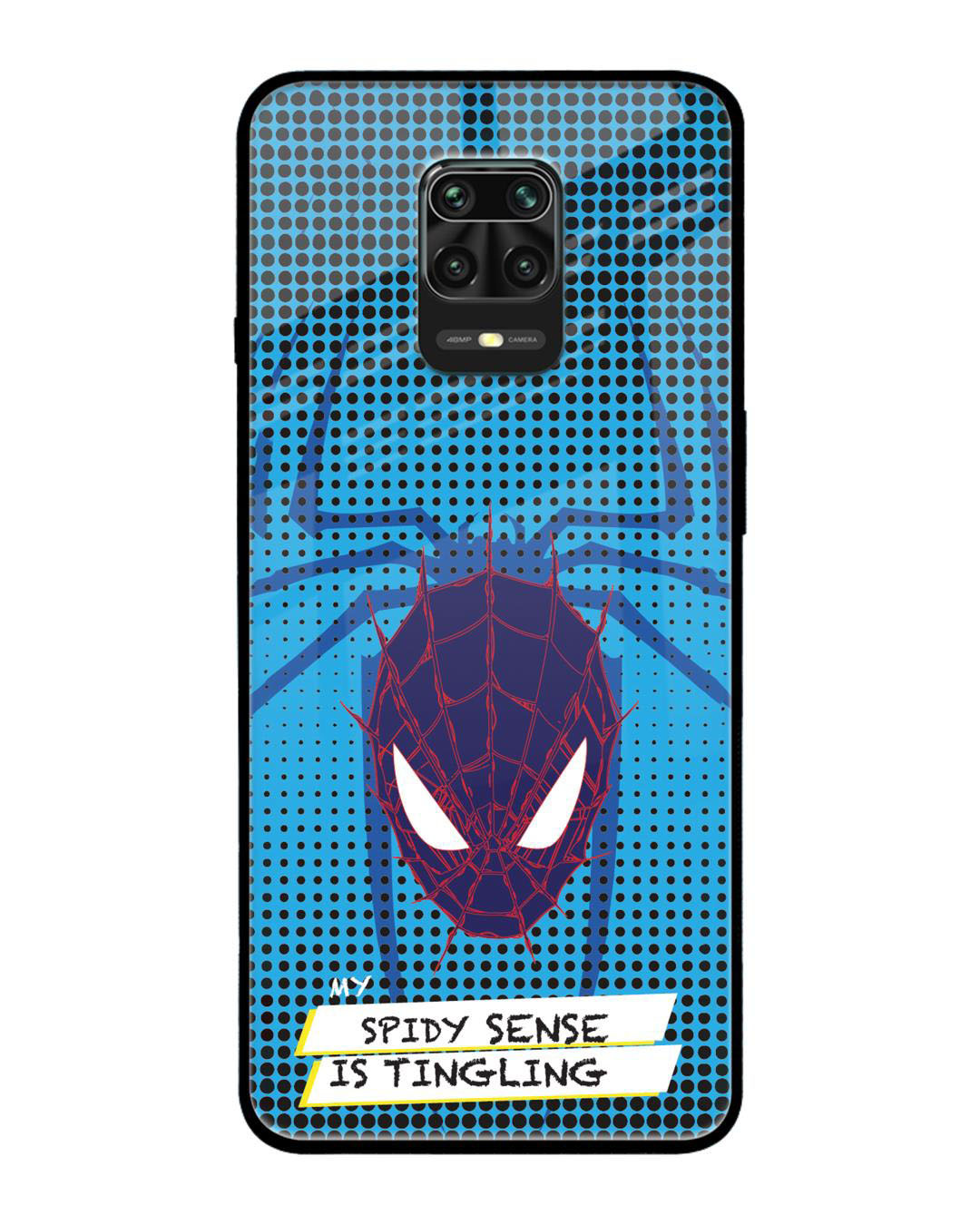 Buy Spidey Sense Premium Glass Cover for Redmi Note 9 Pro Max Online in ...