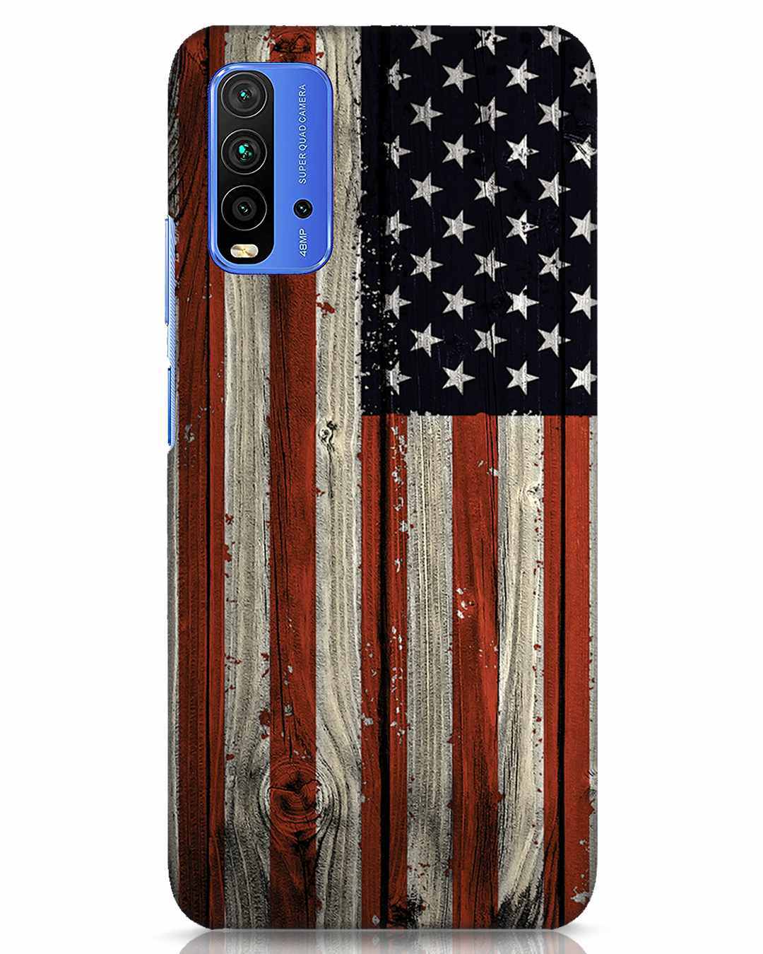 Buy Stars And Stripes Wood Xiaomi Redmi 9 Power Mobile Cover Online in ...