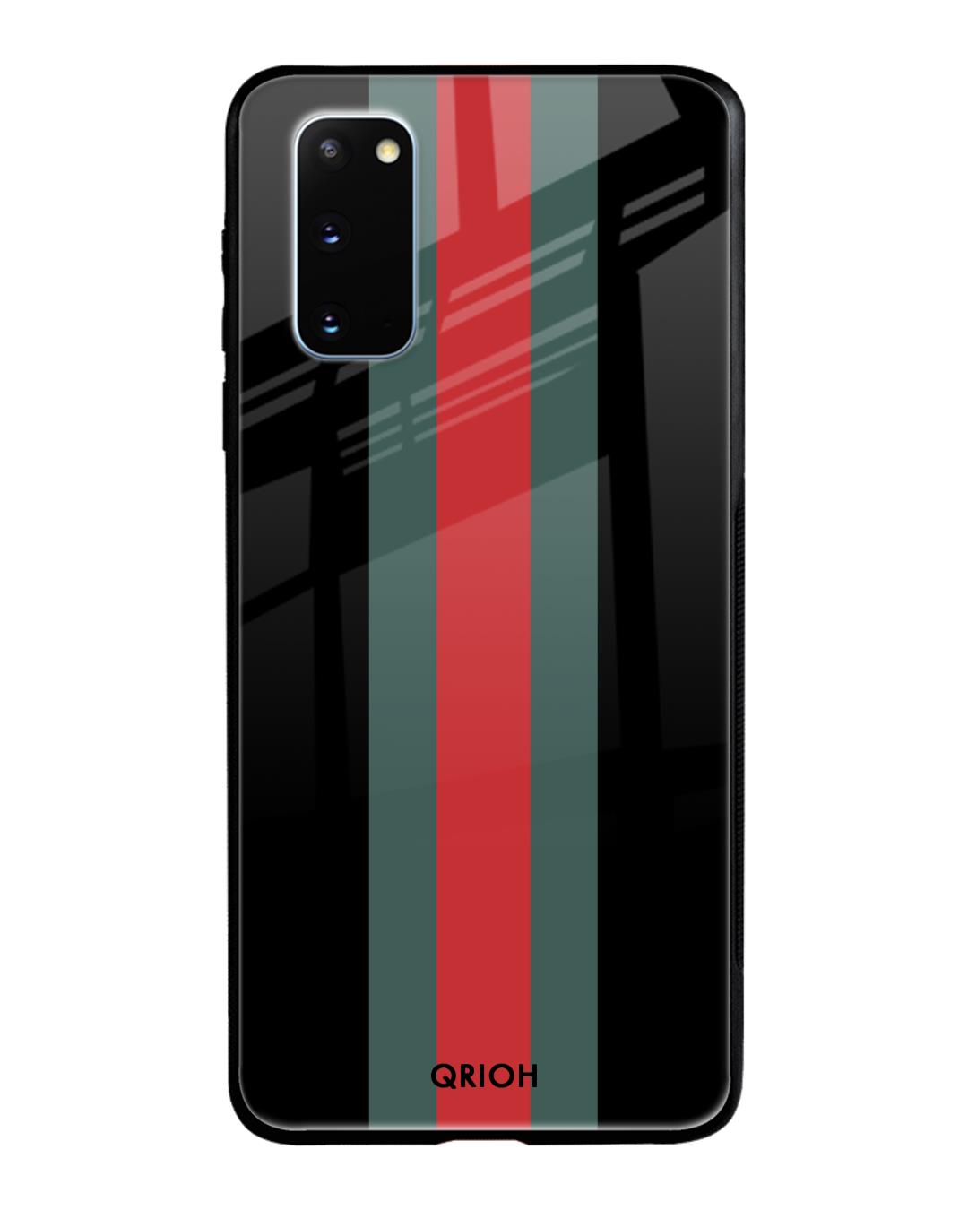Buy Striped Premium Glass Cover For Samsung Galaxy S20(Impact Resistant ...