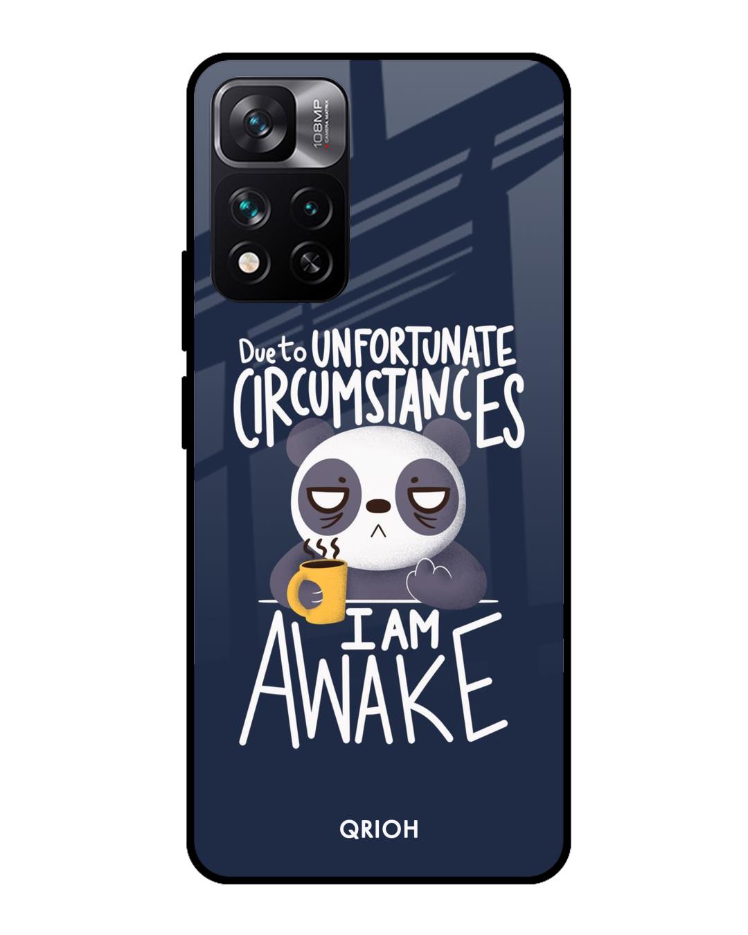 Buy Struggling Panda Typography Premium Glass Cover For Mi 11i ...