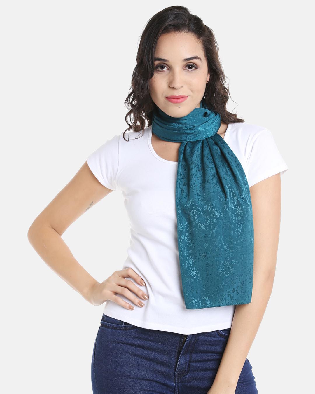 Buy Style Quotient Blue Self-Design Stole Online in India at Bewakoof