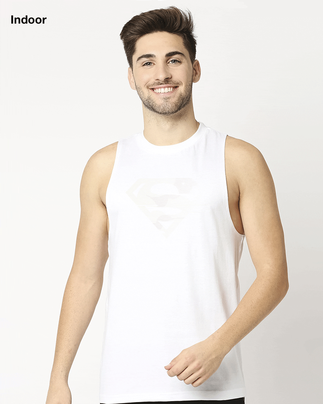 Buy Superman Line Art(SL) - Sun Active Deep Armhole Vest Online at Bewakoof
