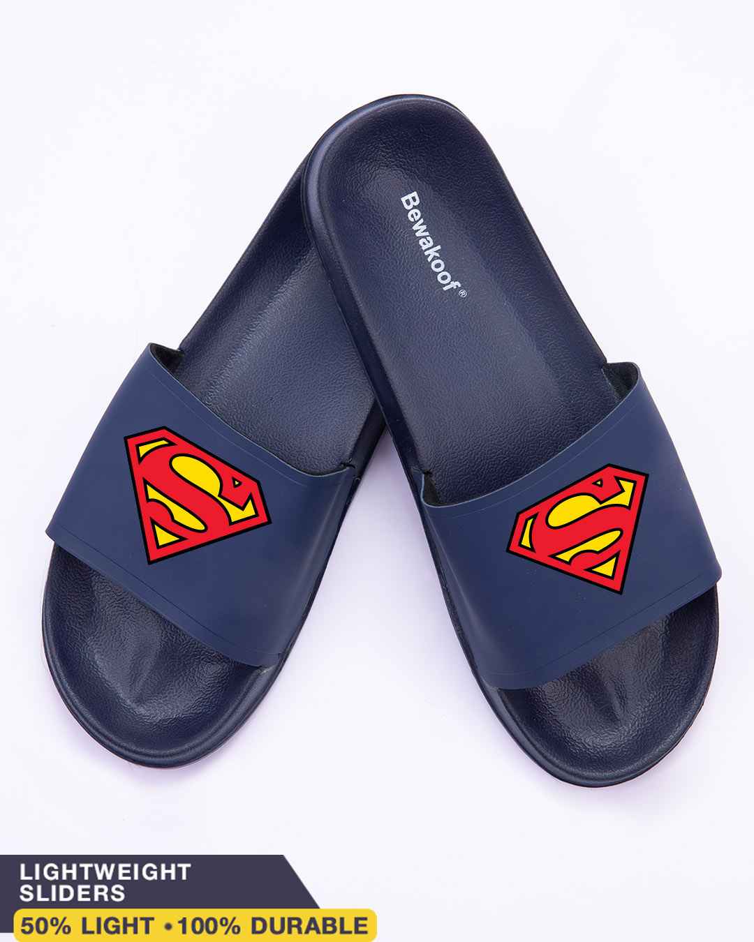 Buy Superman Men's Printed Lightweight Sliders Online in India at Bewakoof