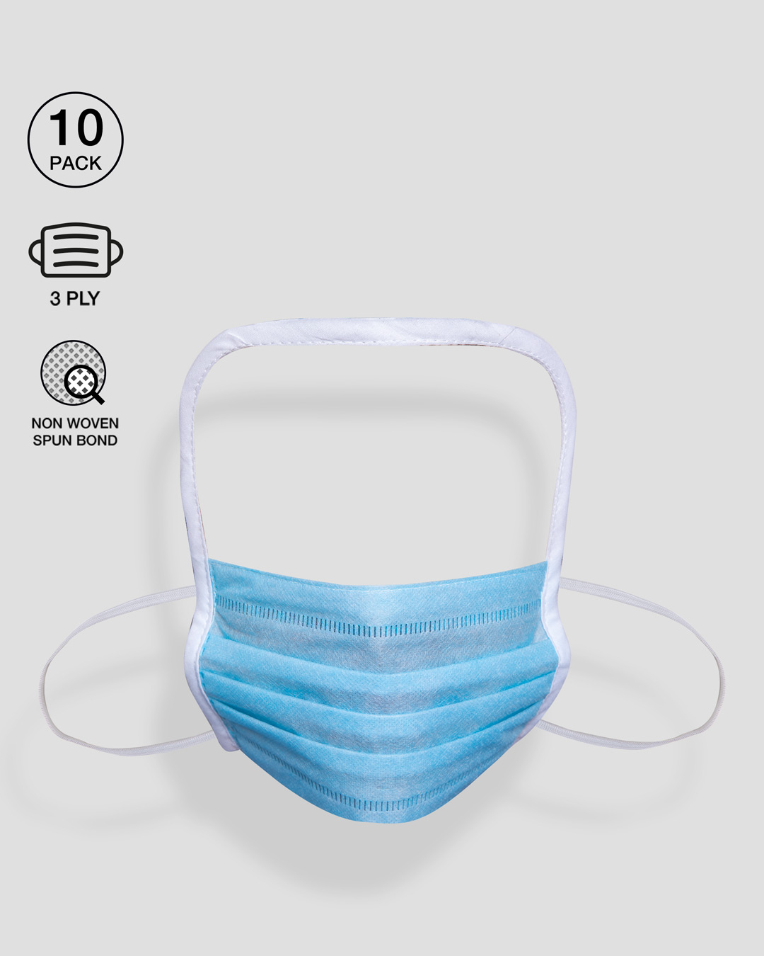 Buy Surgical Mask with Face Shield - Pack of 10 Online in India at Bewakoof