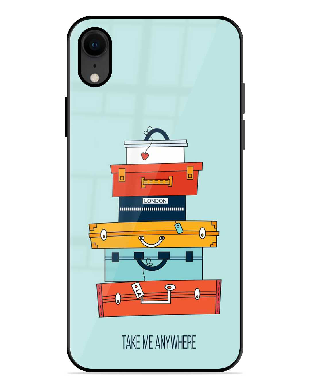 Buy Take Me Anywhere Premium Prined Glass Covers for Apple Iphone XR ...