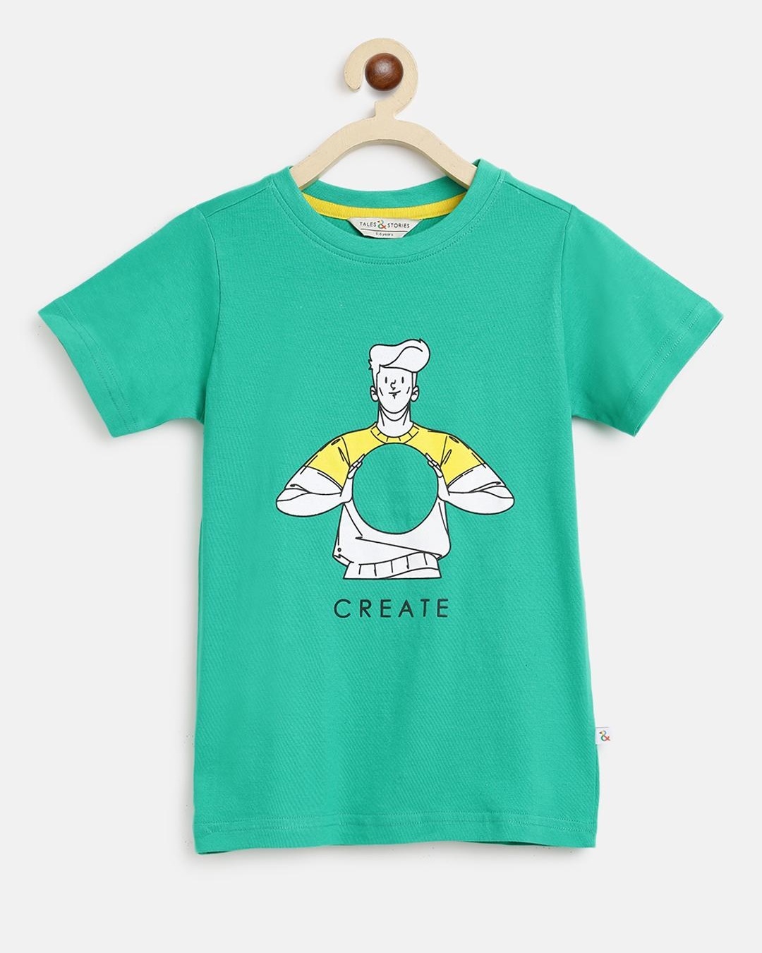Buy Boys Green Graphic Printed T-shirt Online in India at Bewakoof