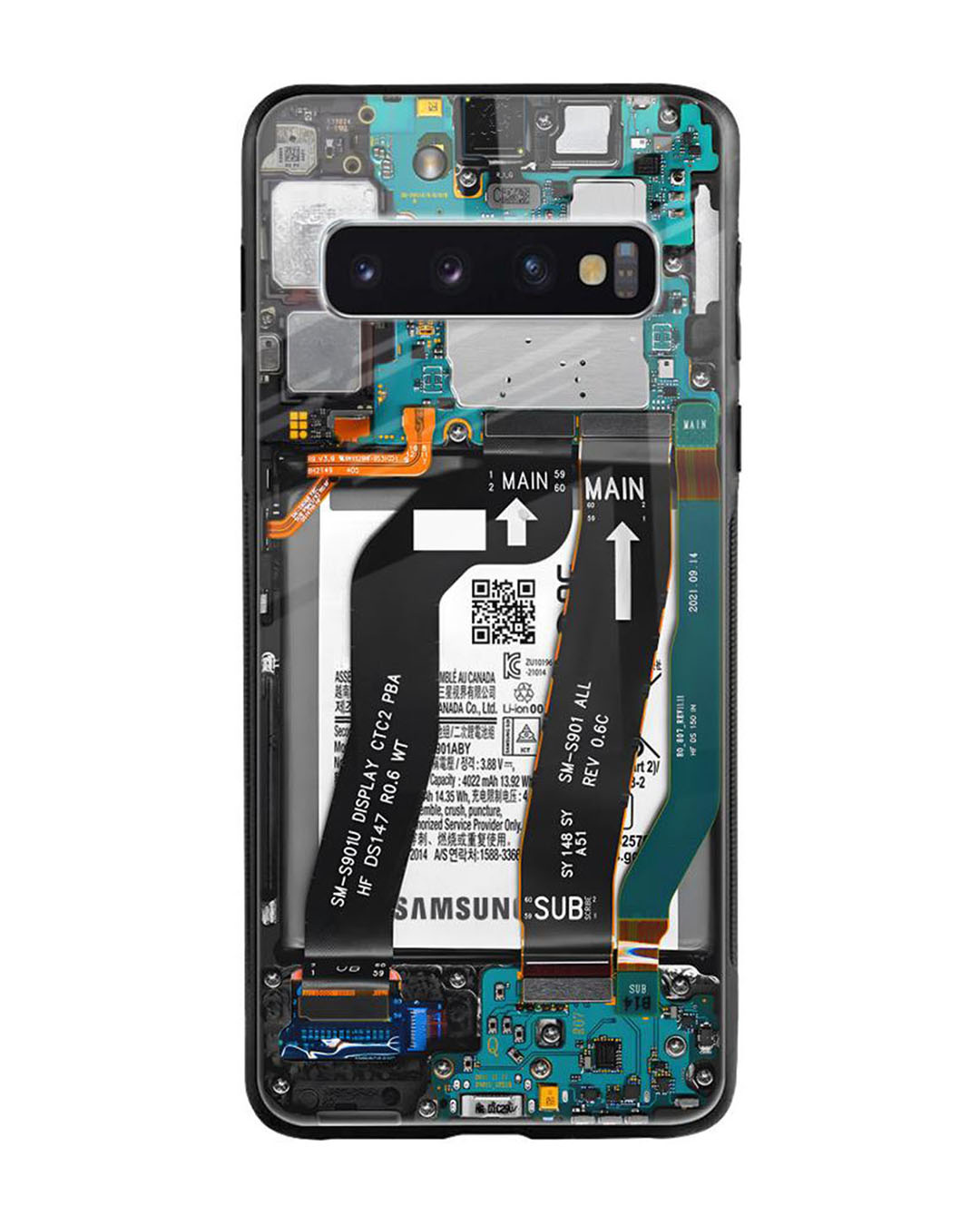 Buy Teardown Premium Glass Cover for Samsung Galaxy S10(Shock Proof ...