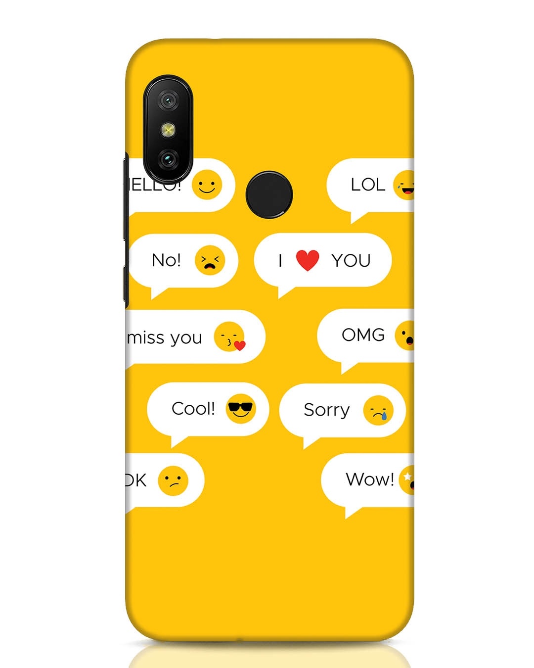 Buy Texting Emoji Xiaomi Redmi Note 6 Pro Mobile Cover Online in India ...