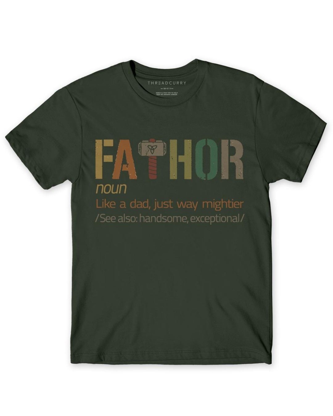 Buy Threadcurry Boys Green Fa-Thor Graphic Printed T-shirt Online at ...