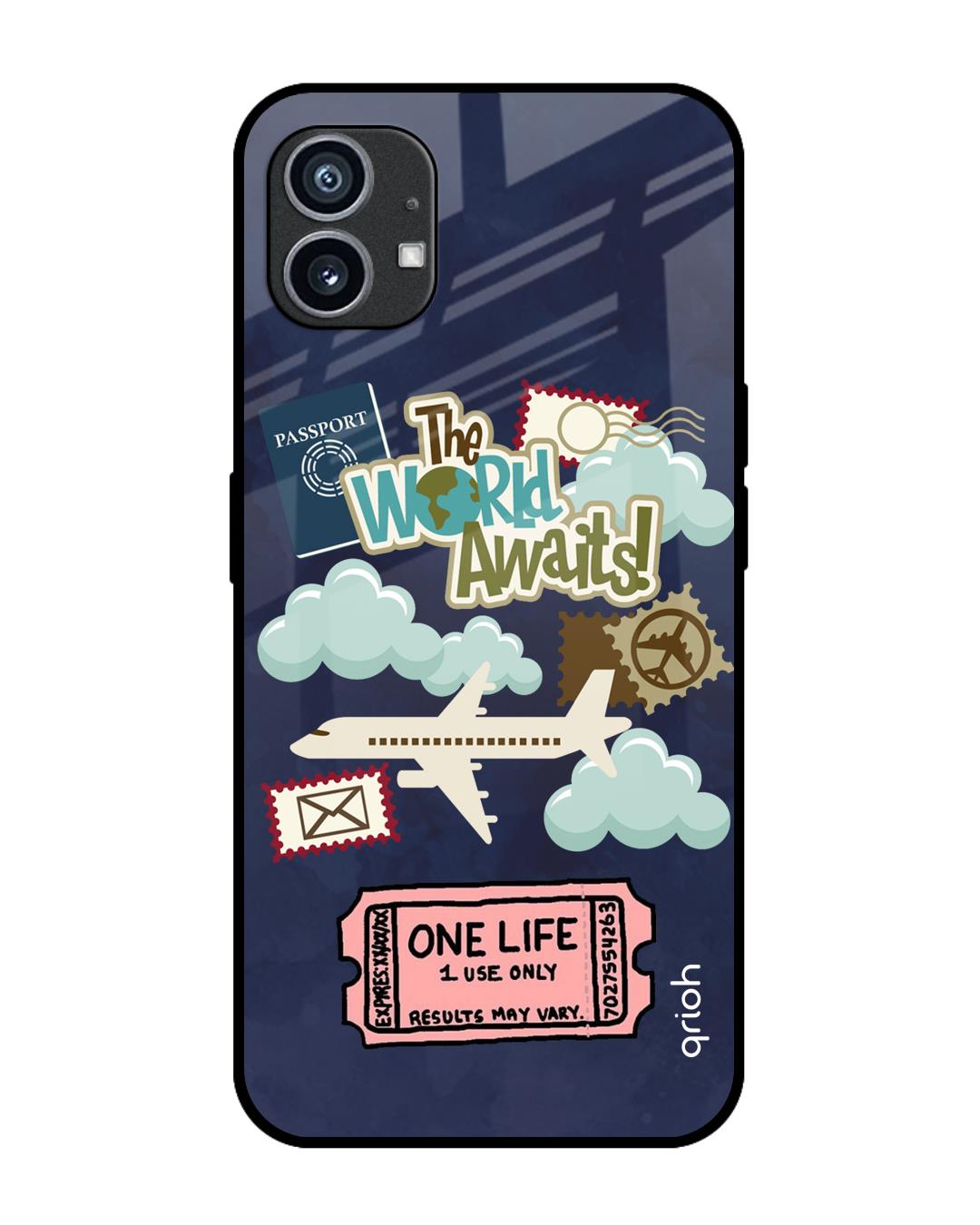 Buy Tour The World Printed Premium Glass Case For Nothing Phone (1 ...