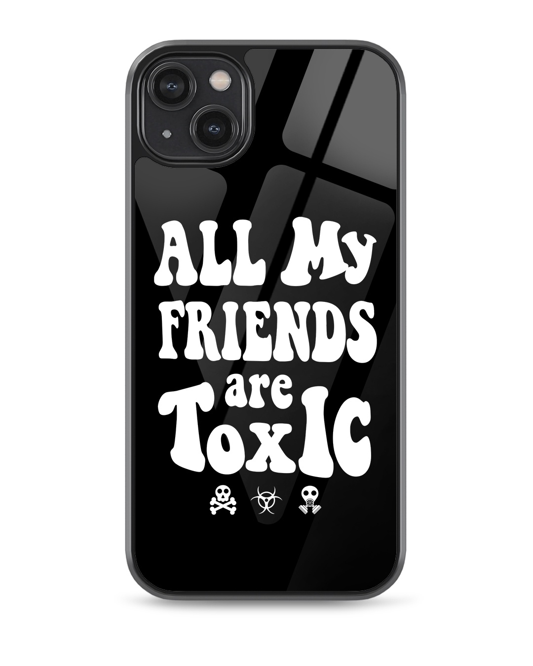 Buy Toxic Friends Premium Glass Cover for Apple iPhone 14 Plus Online ...