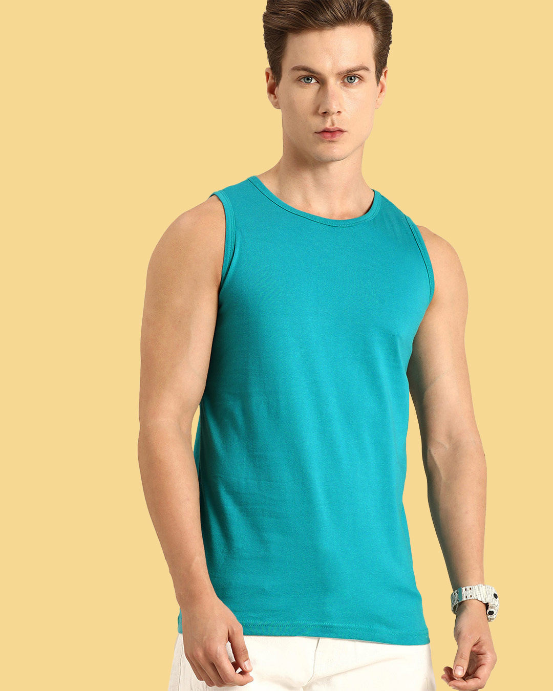 Buy Men's Tropical Blue Vest Online at Bewakoof