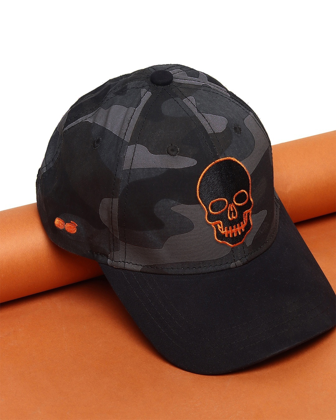 Buy Unisex Black Camo Skull Baseball Cap Online in India at Bewakoof