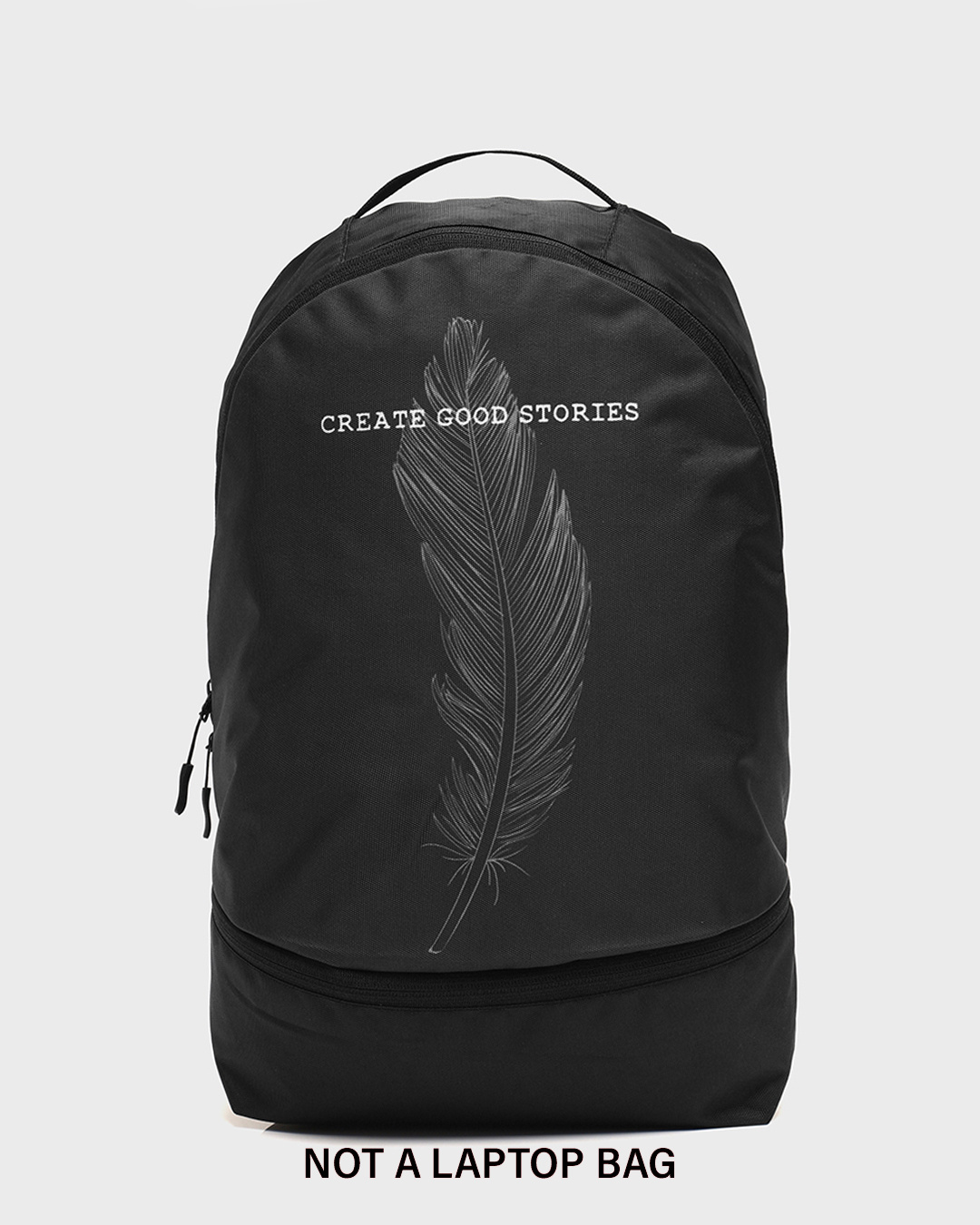 Buy Unisex Black Create Good Stories Printed Small Backpack Online in ...