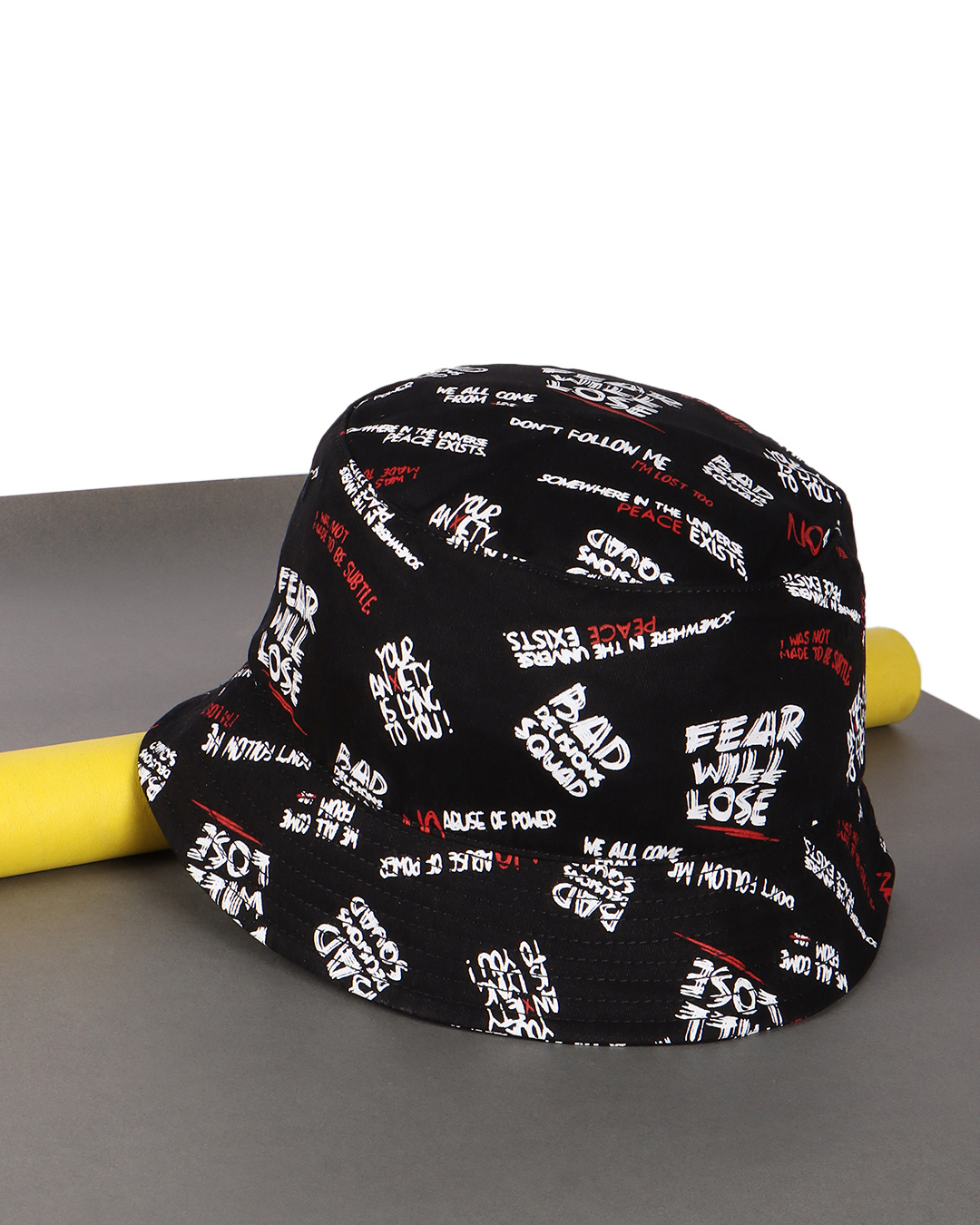 Buy Unisex Black Don't Follow Me Printed Bucket Hat Online in India at ...