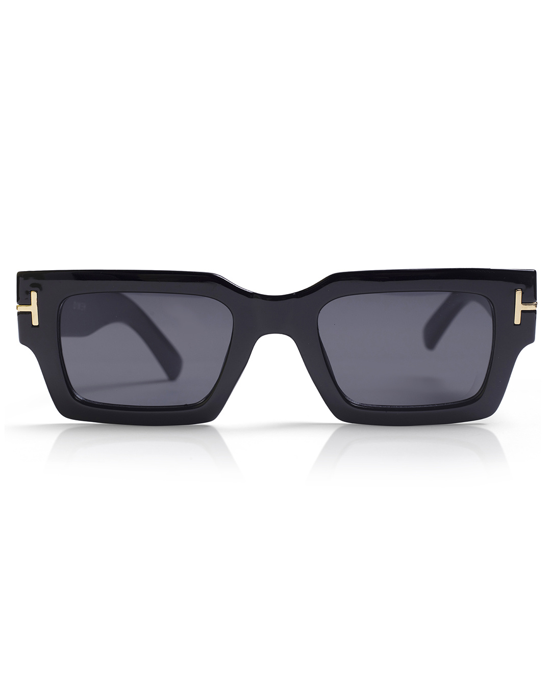 Buy Unisex Black Rectangular UV Protected Lens Sunglasses Online in ...