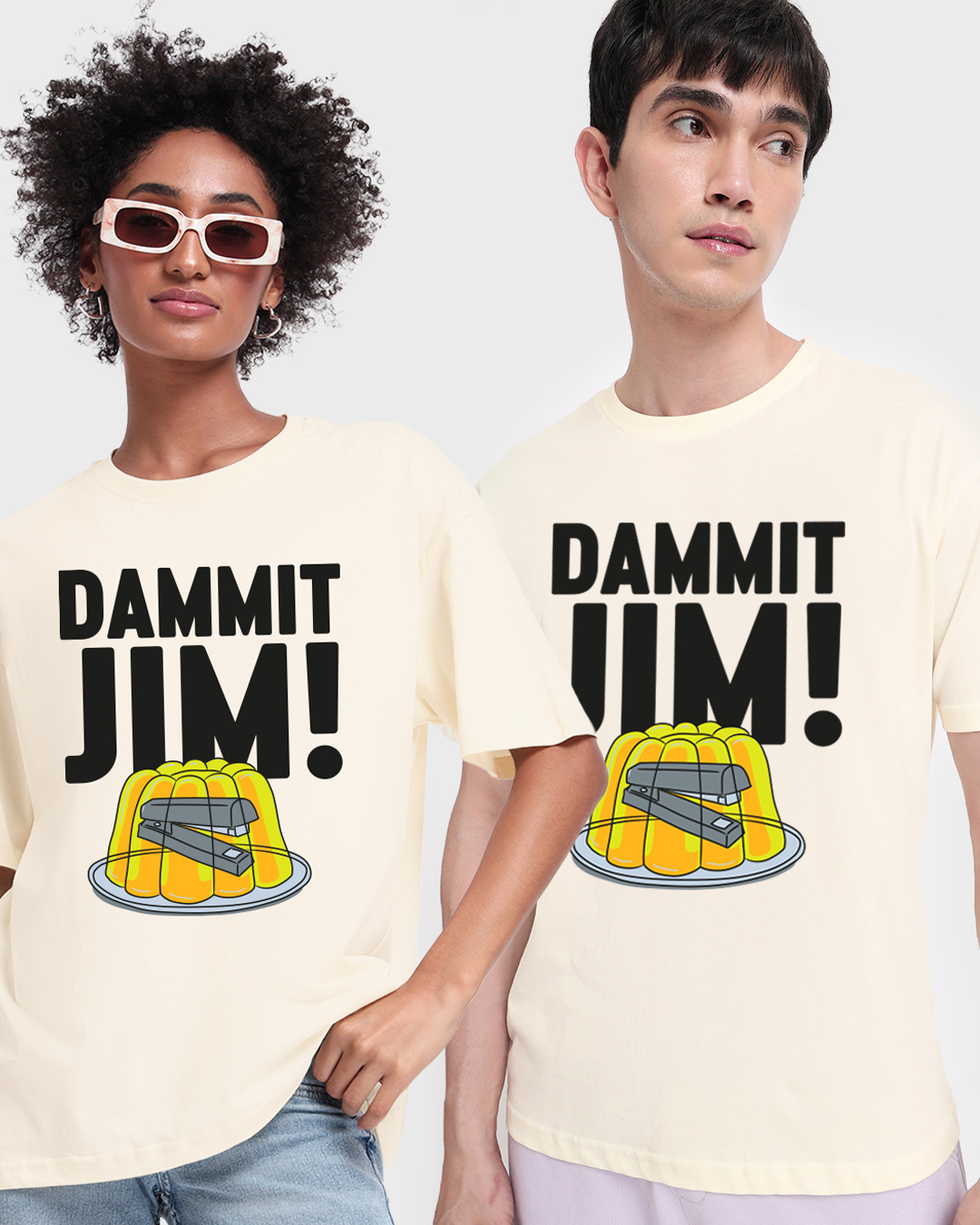 Buy Unisex Off White Dammit Jim Graphic Printed Oversized T-shirt ...