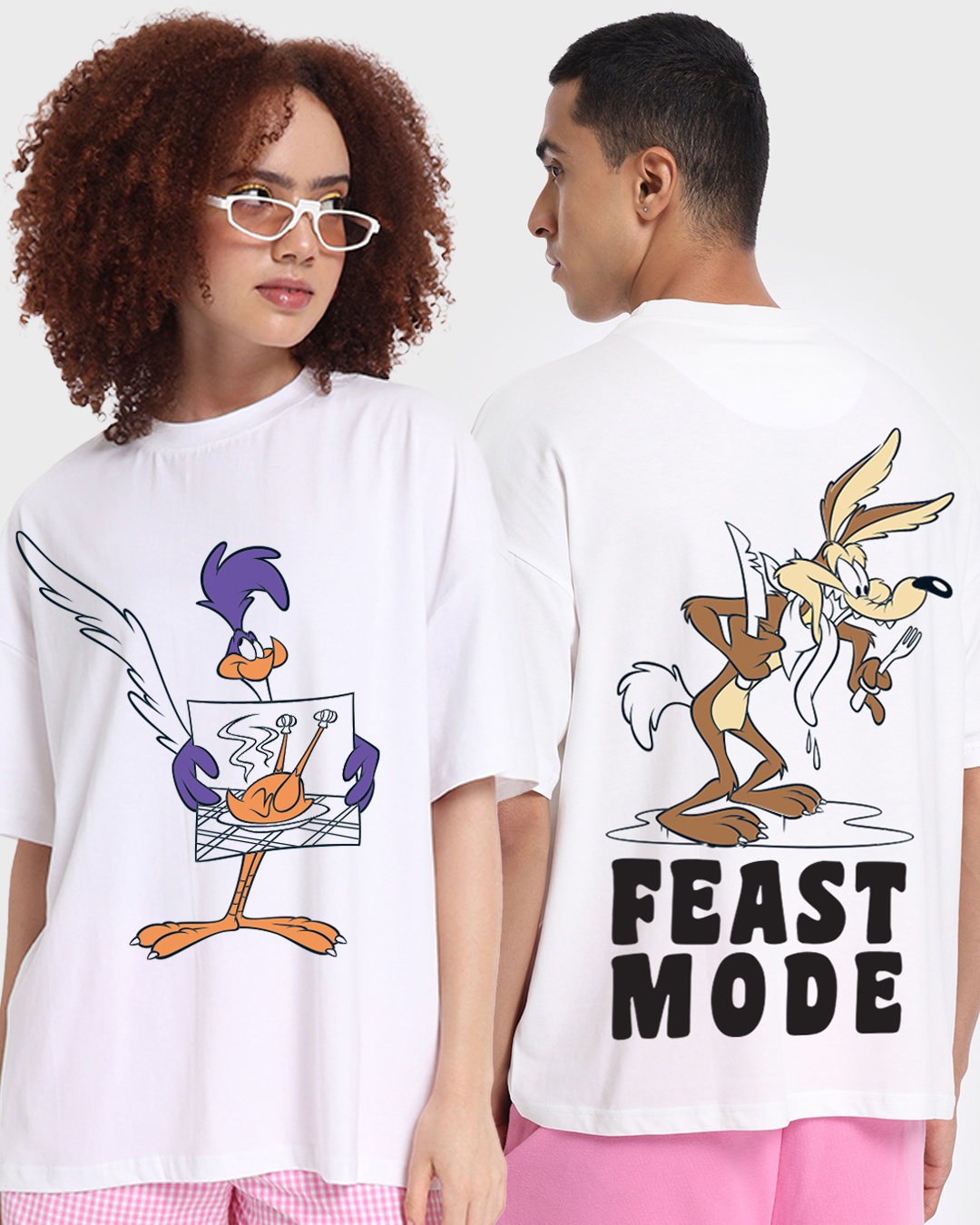 Buy Unisex White Feast Mode Graphic Printed T-shirt Online at Bewakoof