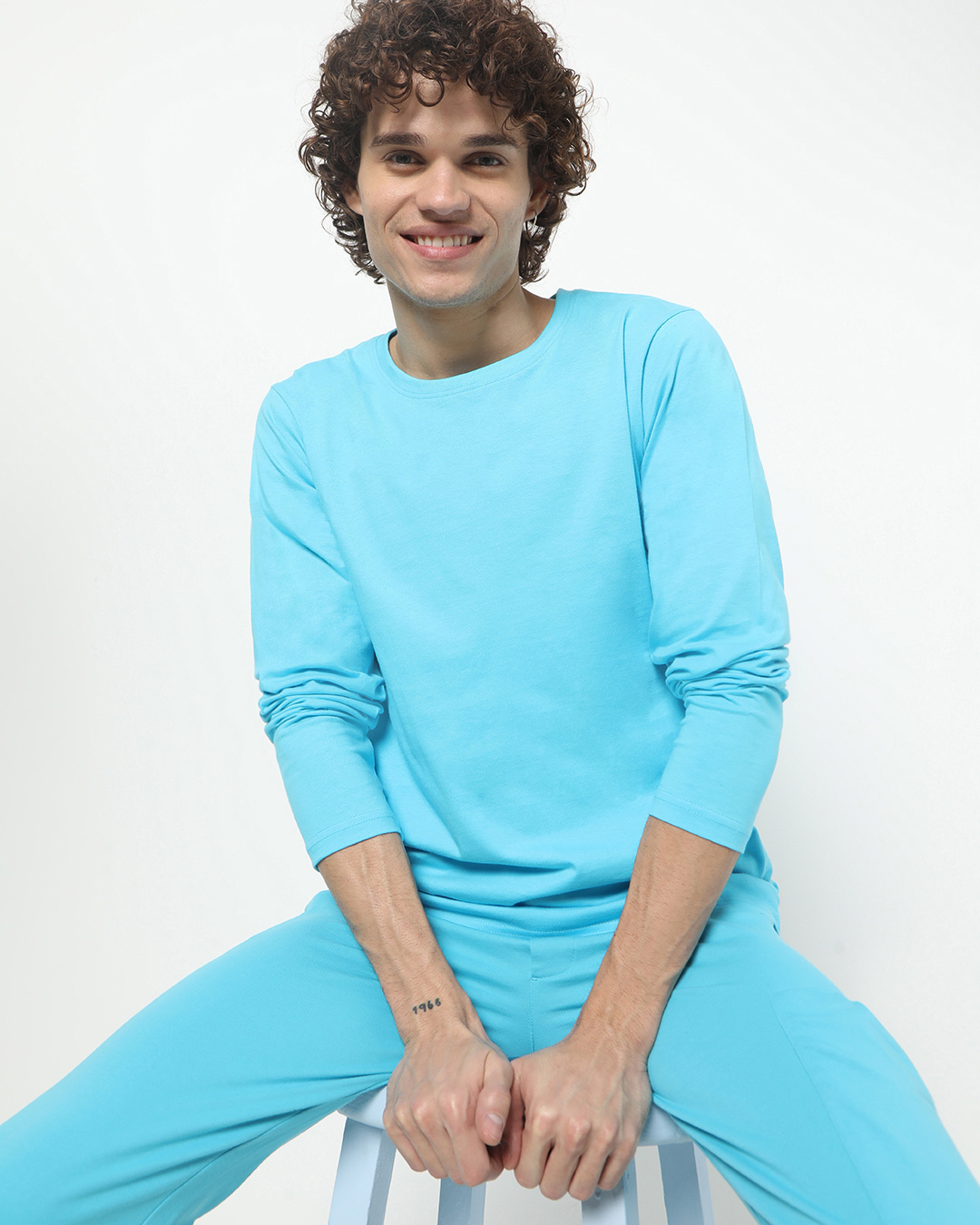 Buy Upbeat Blue Full Sleeve T-shirt Online at Bewakoof