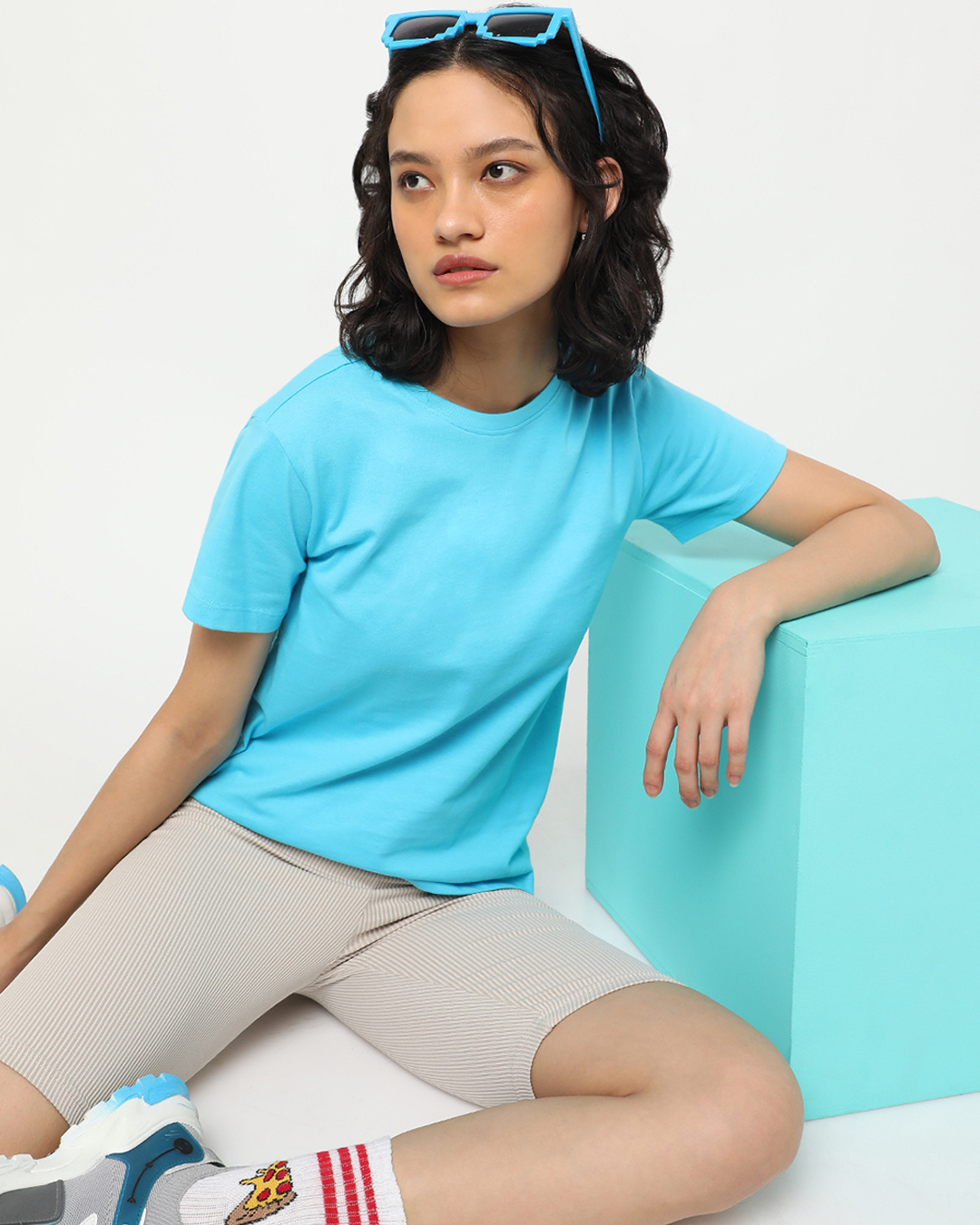 Buy Upbeat Blue Half Sleeve T-shirt Online at Bewakoof