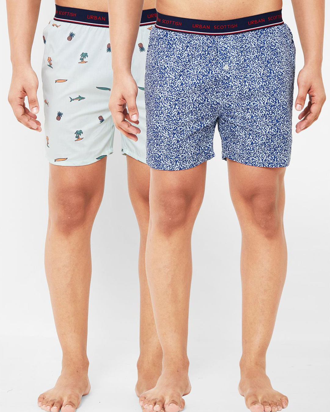 Buy Pack of 2 Men's Multi-Coloured Cotton Boxer Online in India at Bewakoof