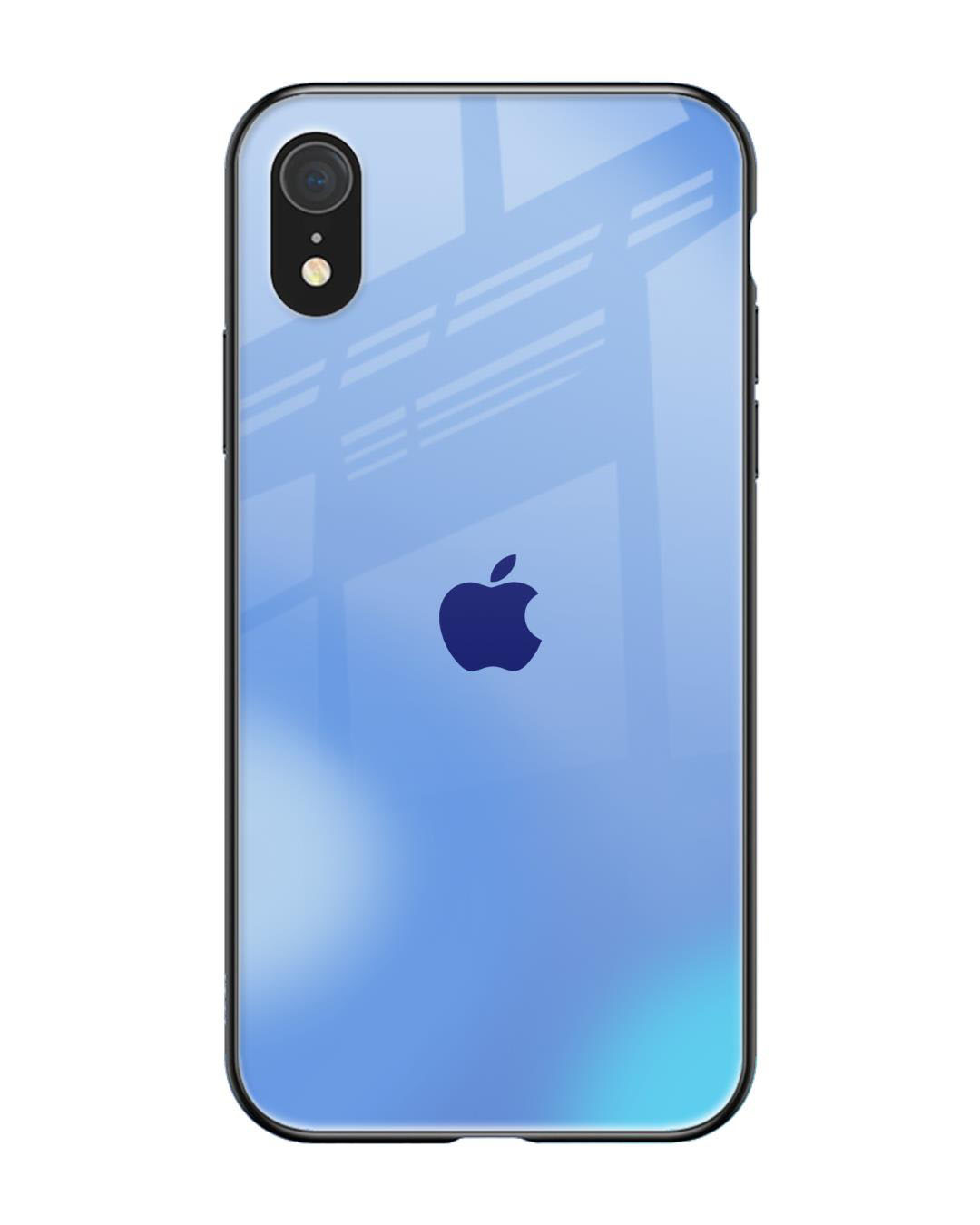 Buy Vibrant Blue Texture Premium Glass Case for Apple iPhone XR (Shock ...