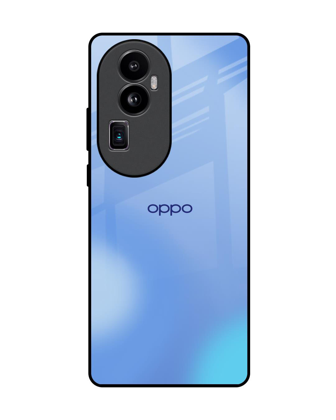 Buy Vibrant Blue Texture Premium Glass Case for Oppo Reno 10 Pro Plus ...
