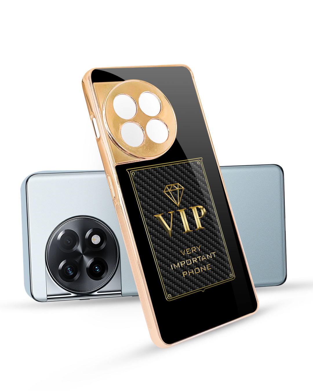 Buy VIP Copper Metallic Gold Premium Glass Case for OnePlus 11R 5G ...