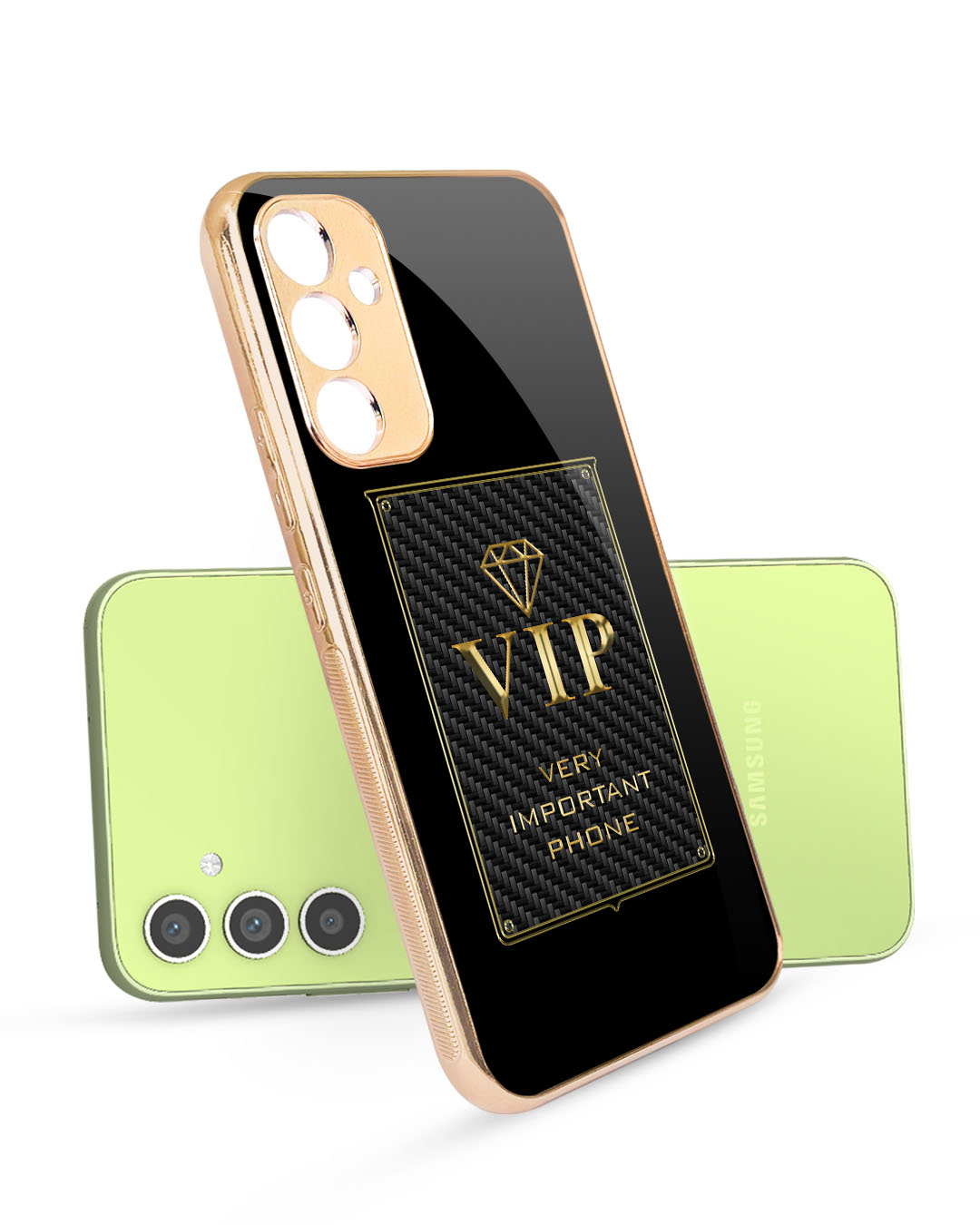 Buy VIP Copper Metallic Gold Premium Glass Case for Samsung Galaxy A34 ...