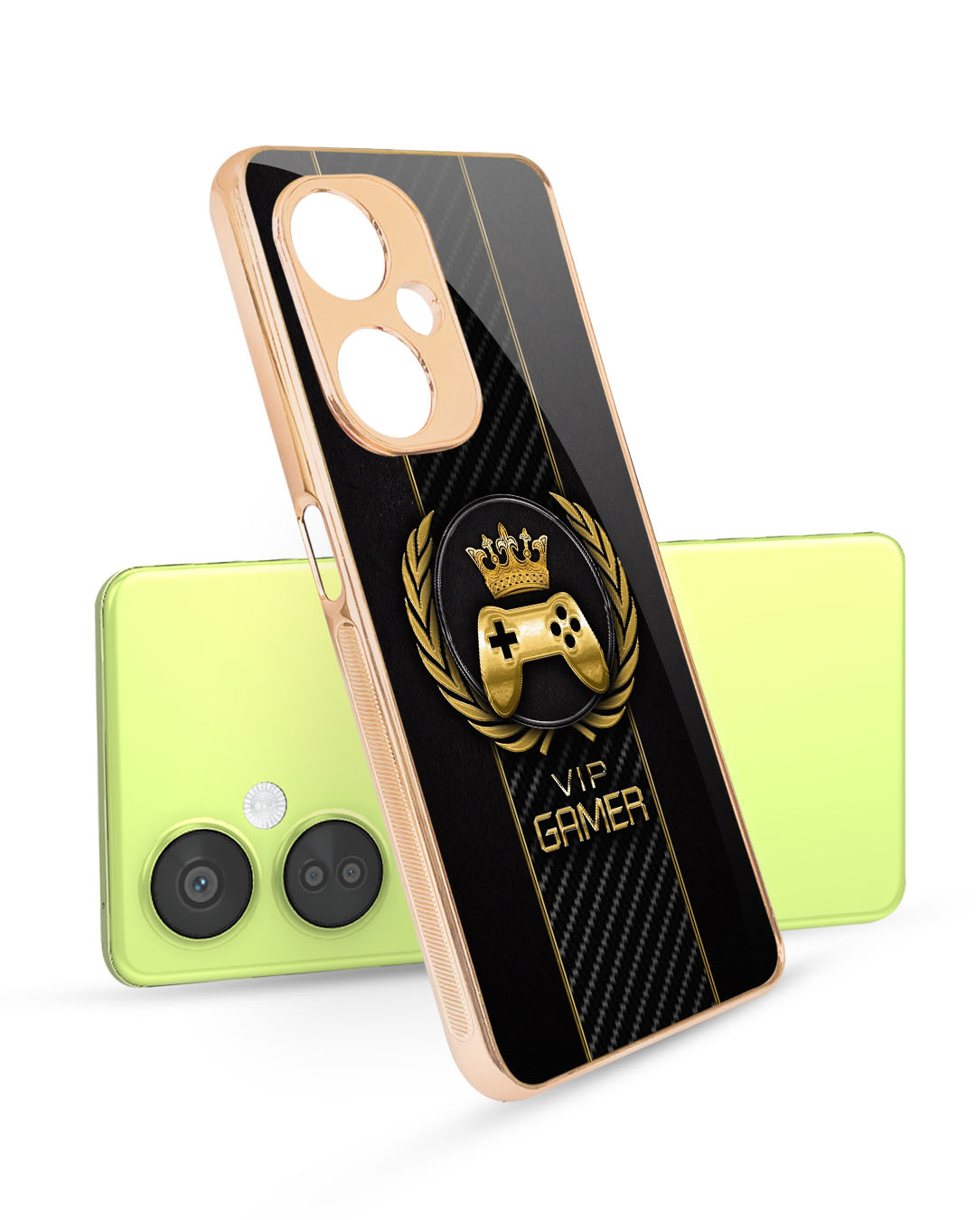 Buy VIP Gamer Copper Metallic Gold Premium Glass Case for OnePlus Nord ...