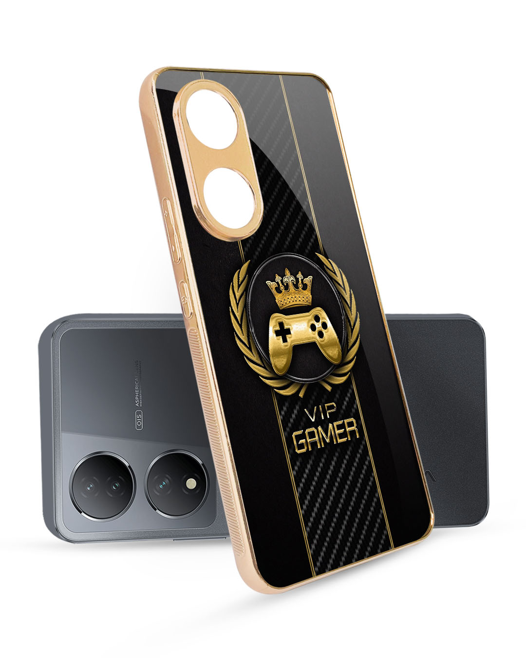 Buy VIP Gamer Copper Metallic Gold Premium Glass Case for Vivo Y100 5G ...